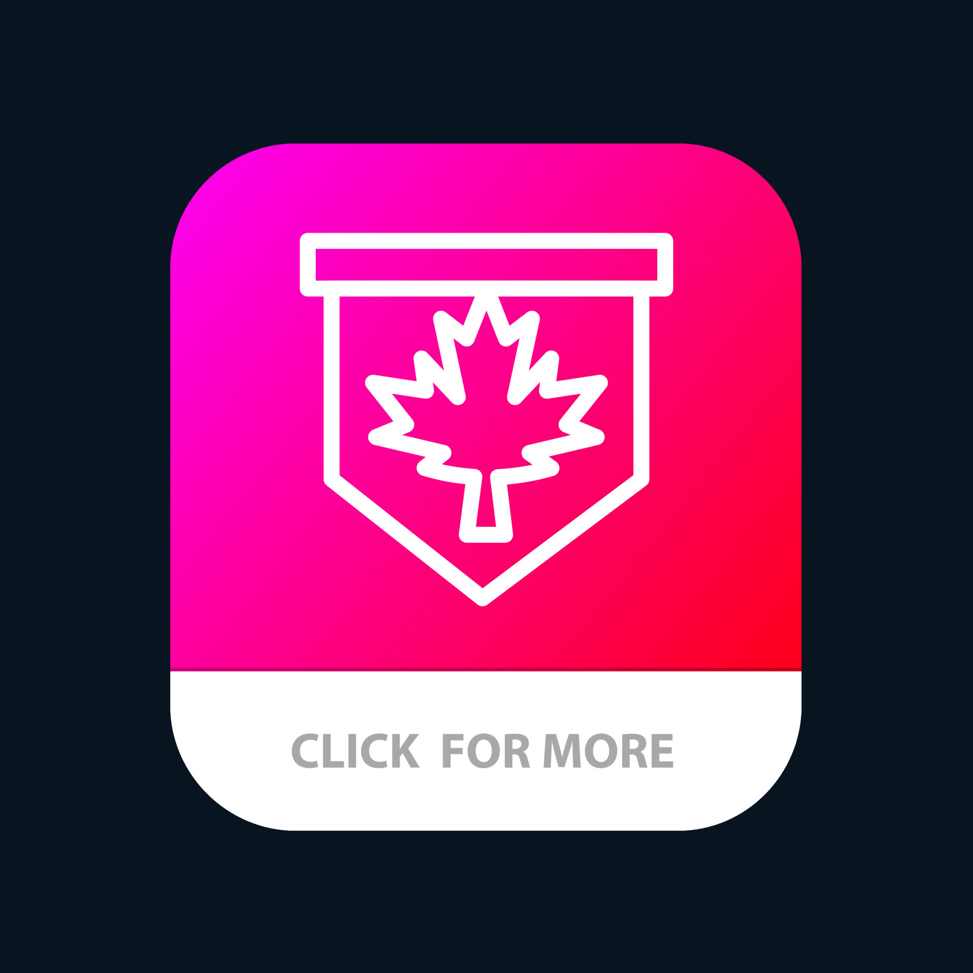Tag Leaf Canada Sign Mobile App Button Android And Ios Line Version 18023591 Vector Art At Vecteezy