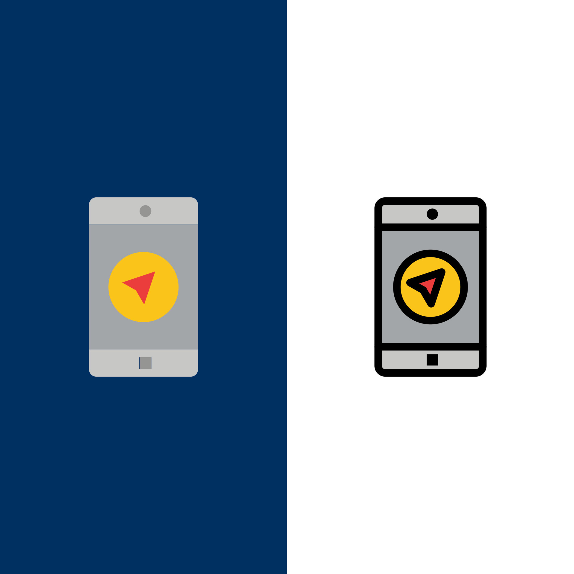 Application Message Mobile Apps Poniter Icons Flat And Line Filled Icon