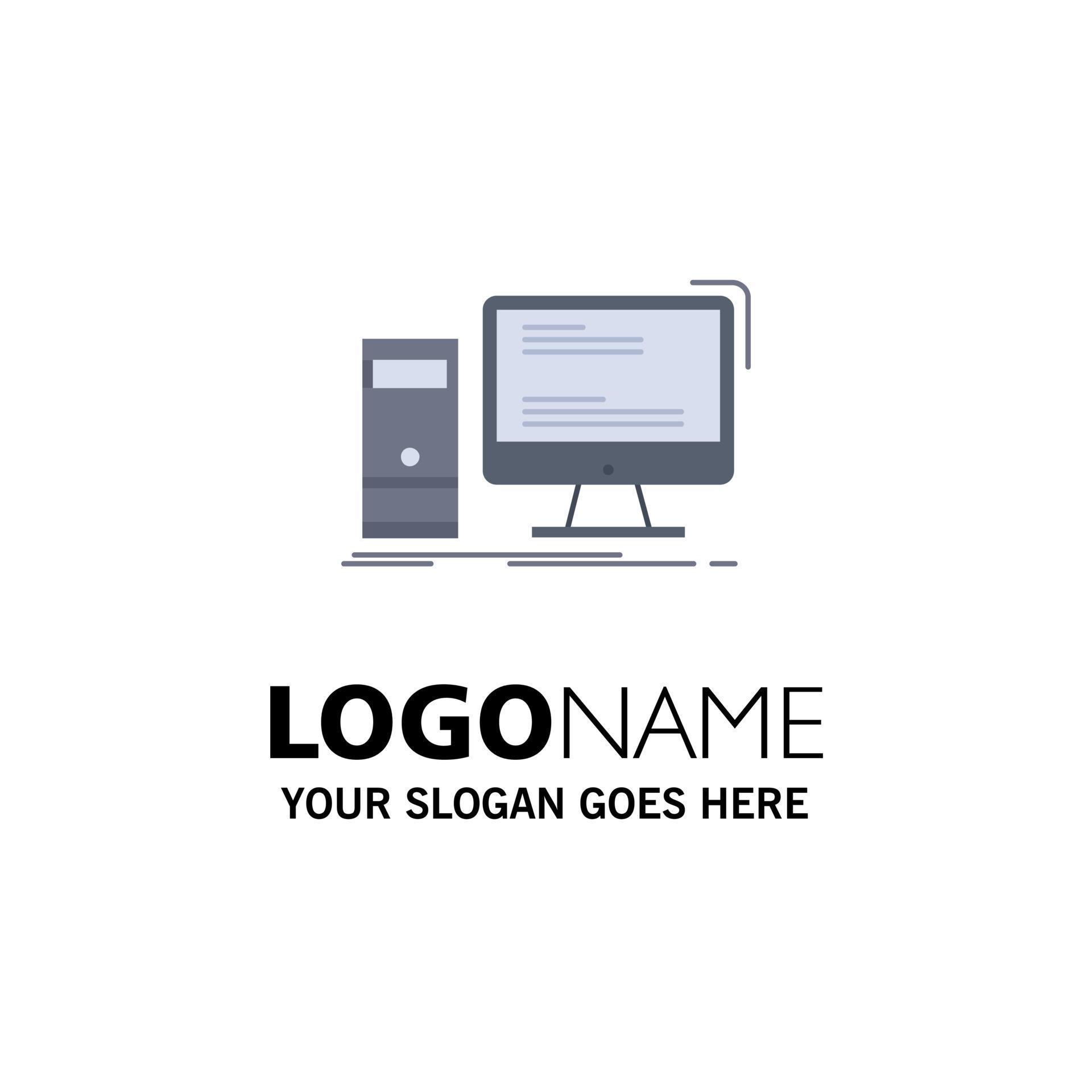 Computer Desktop Gaming Pc Personal Flat Color Icon Vector 18025218