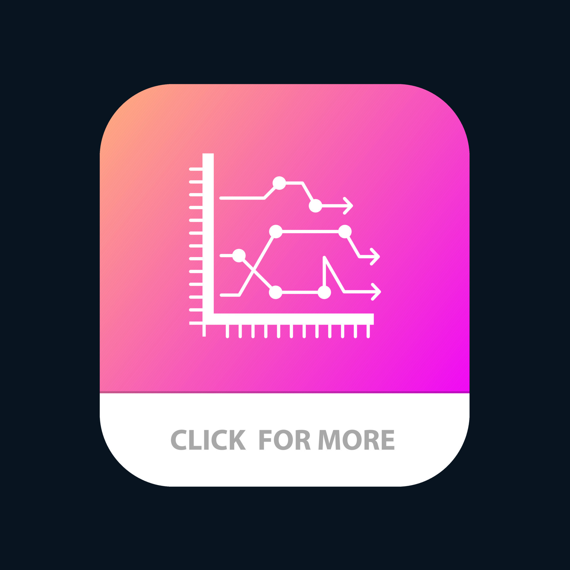 Analytics Business Chart Diagram Graph Trends Mobile App Button Android ...