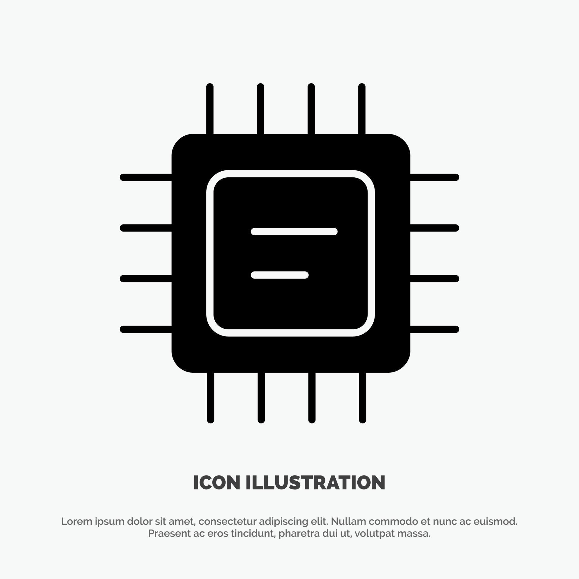 Cpu Microchip Processor solid Glyph Icon vector 18025941 Vector Art at Vecteezy