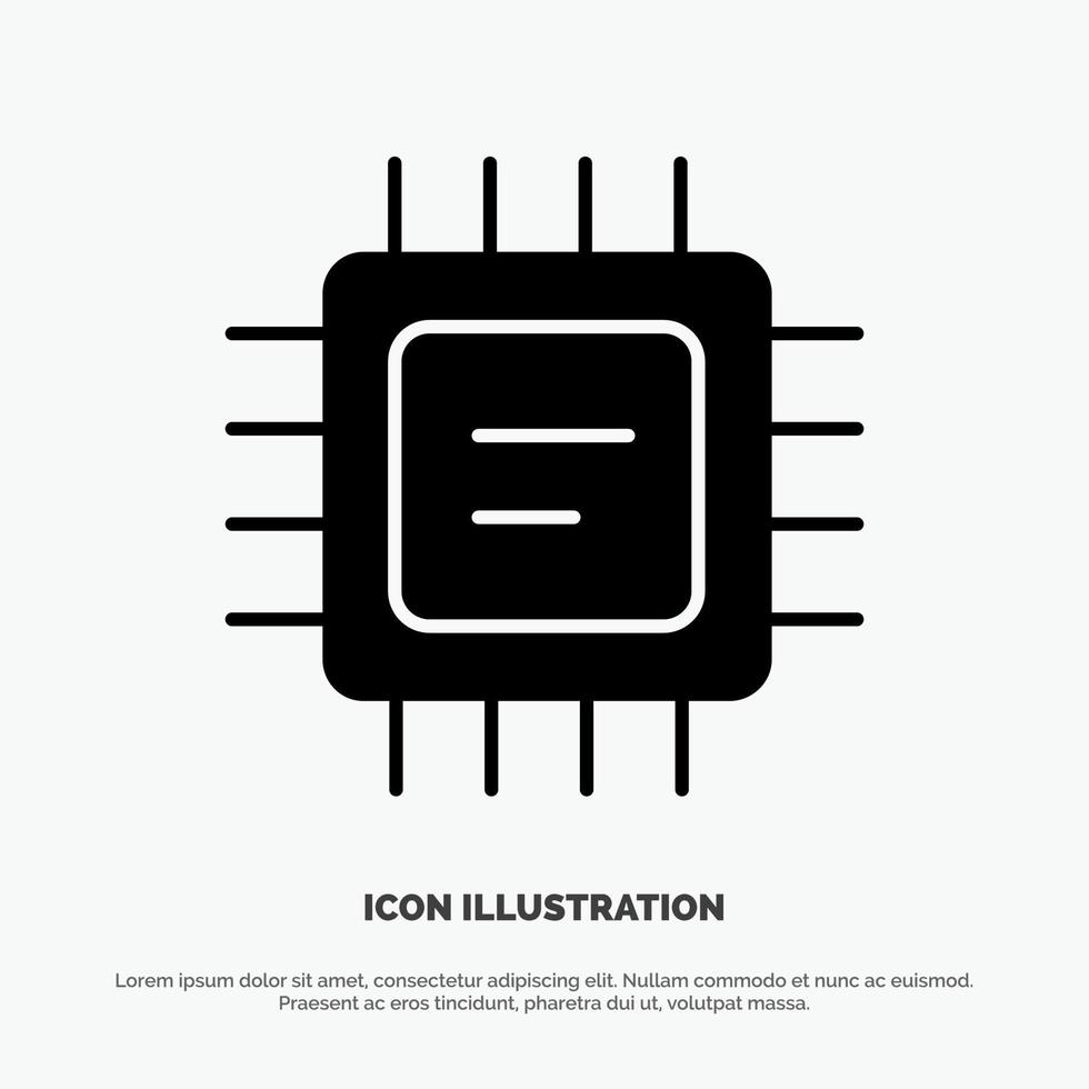 Cpu Microchip Processor solid Glyph Icon vector 18025941 Vector Art at Vecteezy