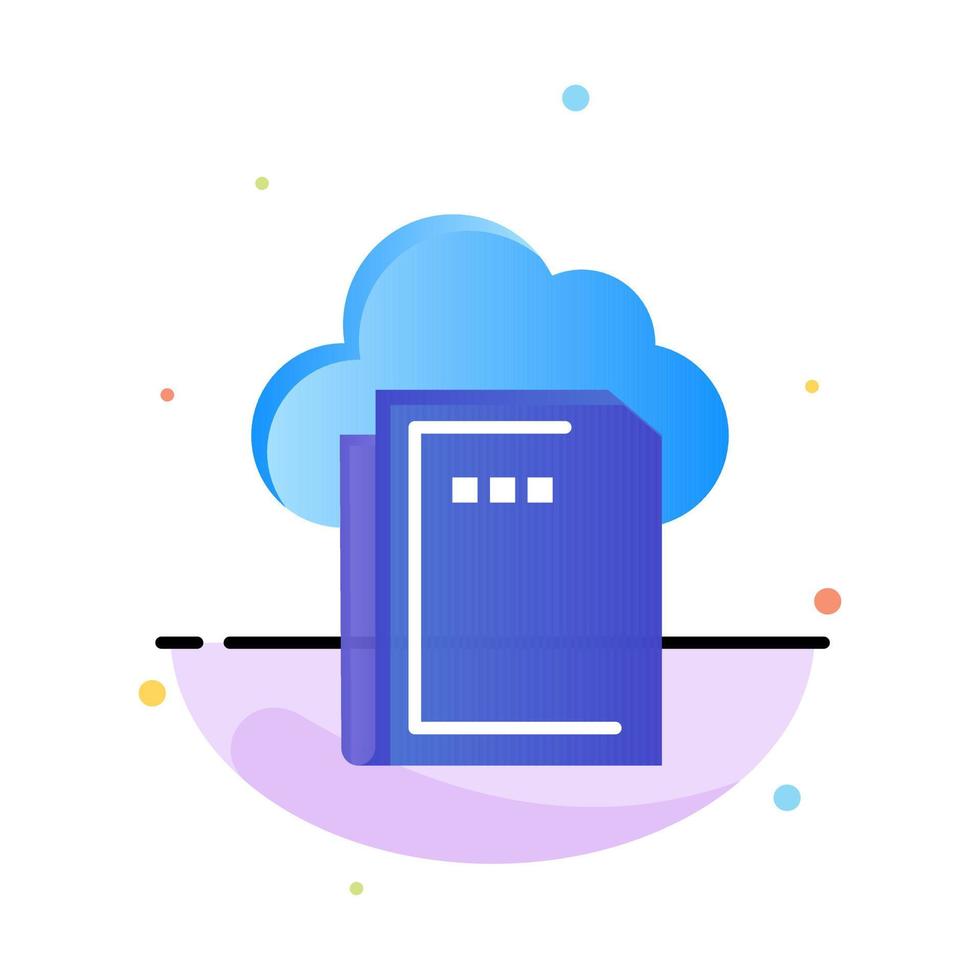 Cloud File Data Computing Abstract Flat Color Icon Template 18026660 Vector Art At Vecteezy