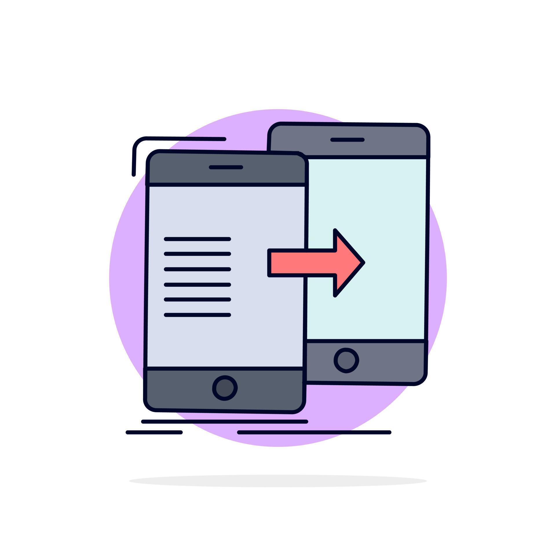 Data Sharing Sync Synchronization Syncing Flat Color Icon Vector 18027937 Vector Art At Vecteezy