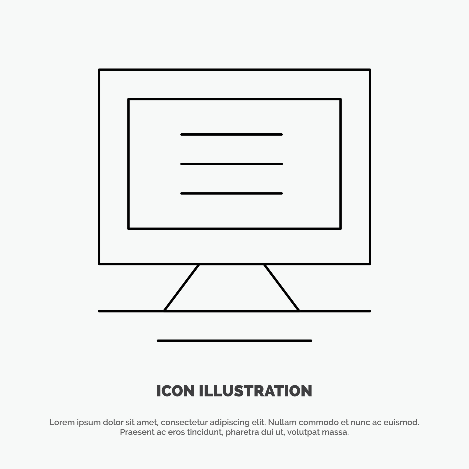 Monitor Computer Hardware Line Icon Vector 18029069 Vector Art at Vecteezy
