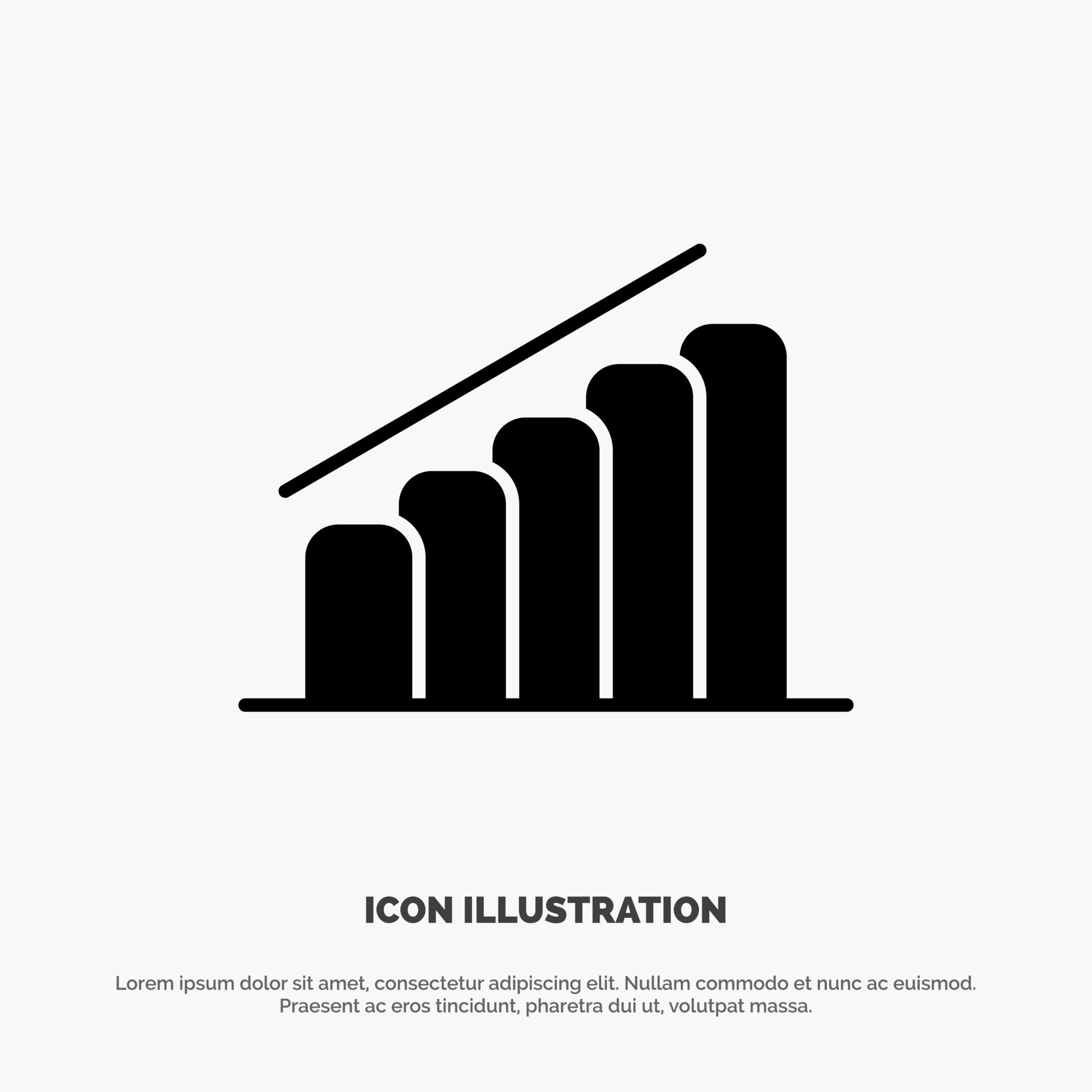 Chart Progress Report Analysis Solid Glyph Icon Vector 18029156 Vector Art At Vecteezy
