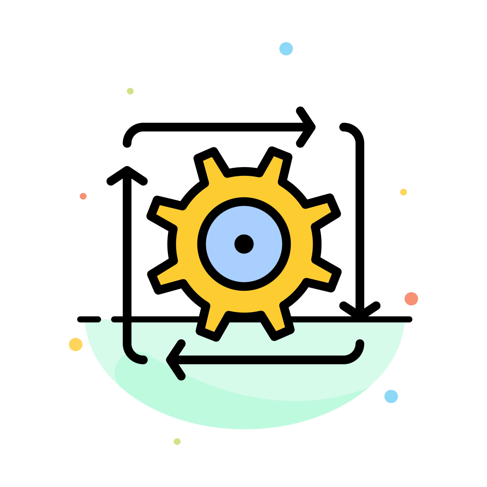 Workflow Automation Development Flow Operation Abstract Flat Color Icon Template 18030000 Vector