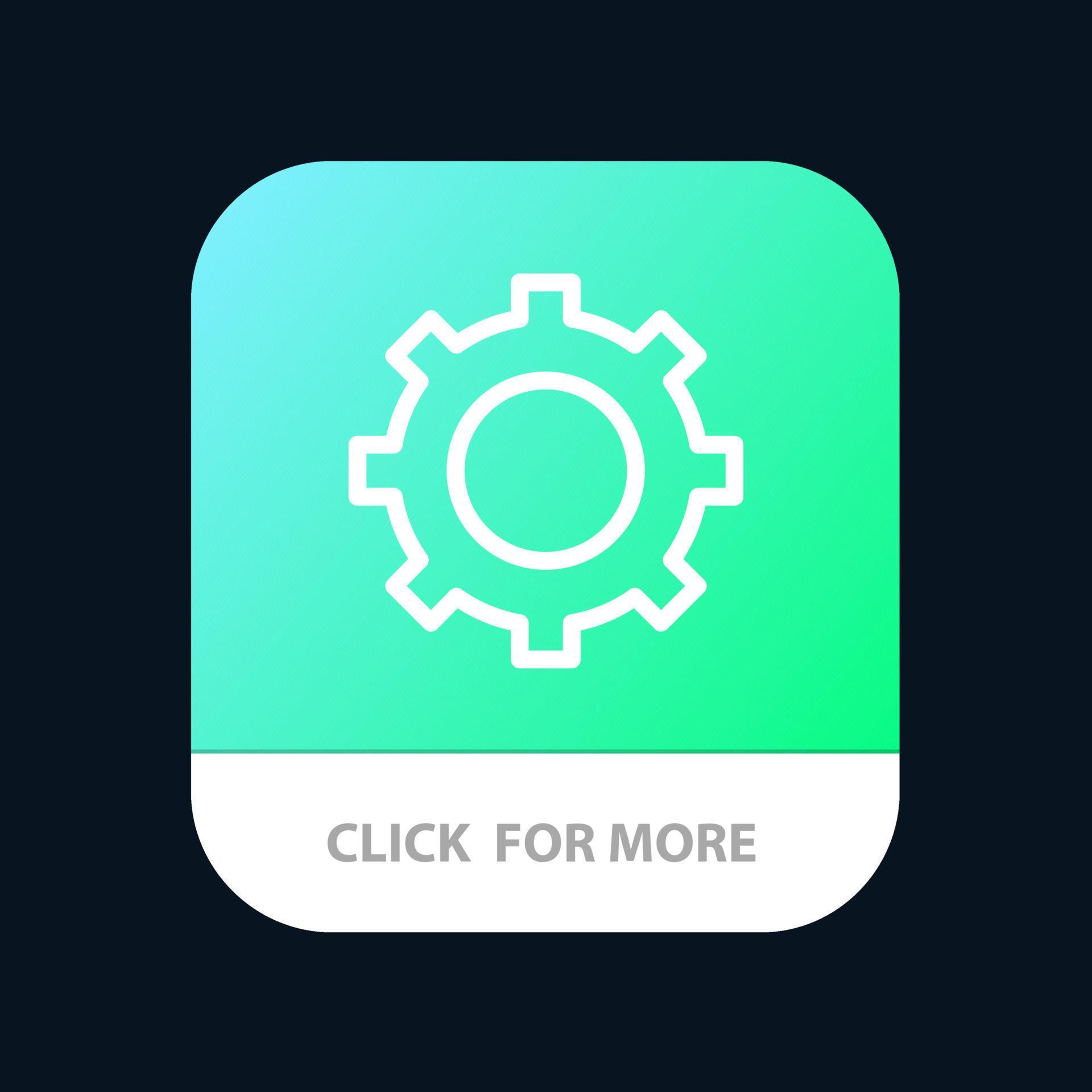 Cog Setting Gear Mobile App Button Android And Ios Line Version 18030667 Vector Art At Vecteezy