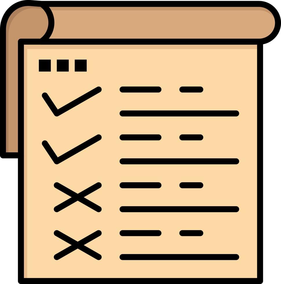 Checklist Testing Report Qa Flat Color Icon Vector Icon Banner Template 0027