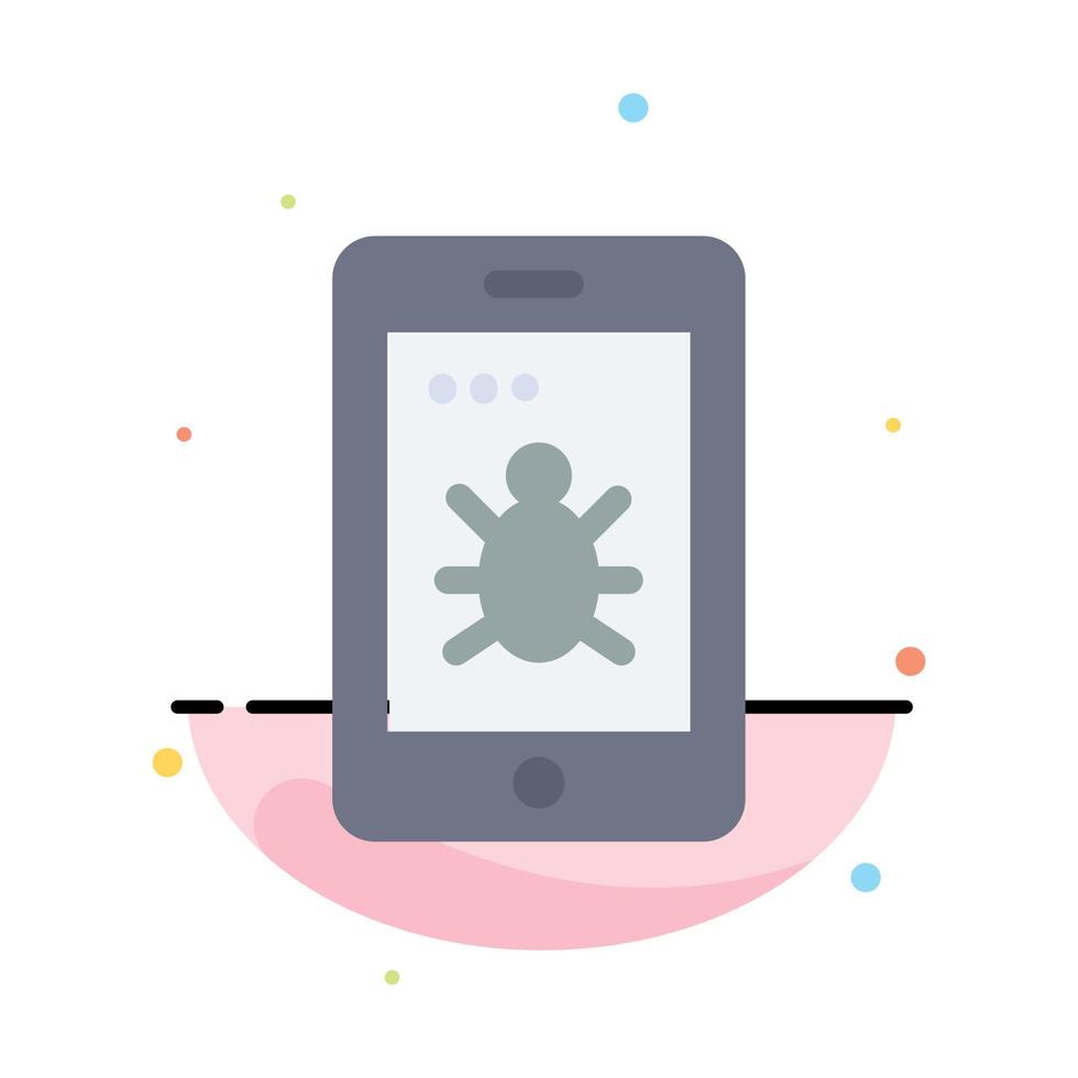 Mobile Security Bug Abstract Flat Color Icon Template 18031648 Vector Art At Vecteezy