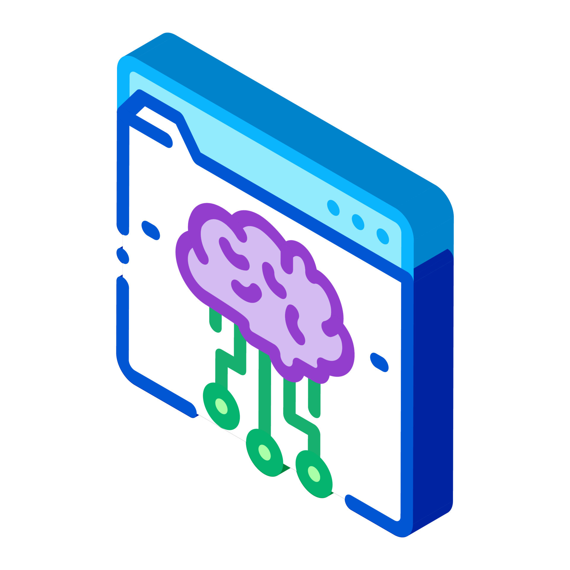 digital ai machine learning isometric icon vector illustration 18032192 ...