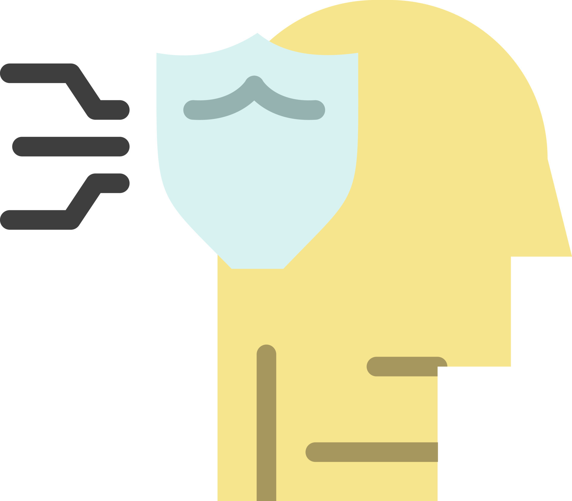 Personal Protection Security Shield Flat Color Icon Vector Icon Banner