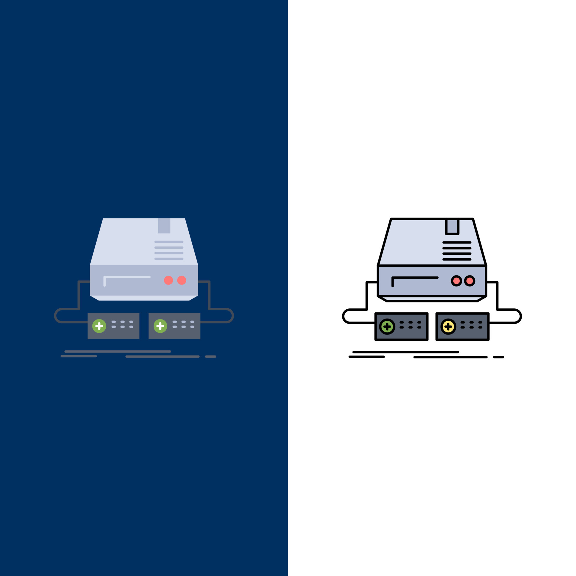 Console Game Gaming Pad Drive Flat Color Icon Vector 18032309 Vector