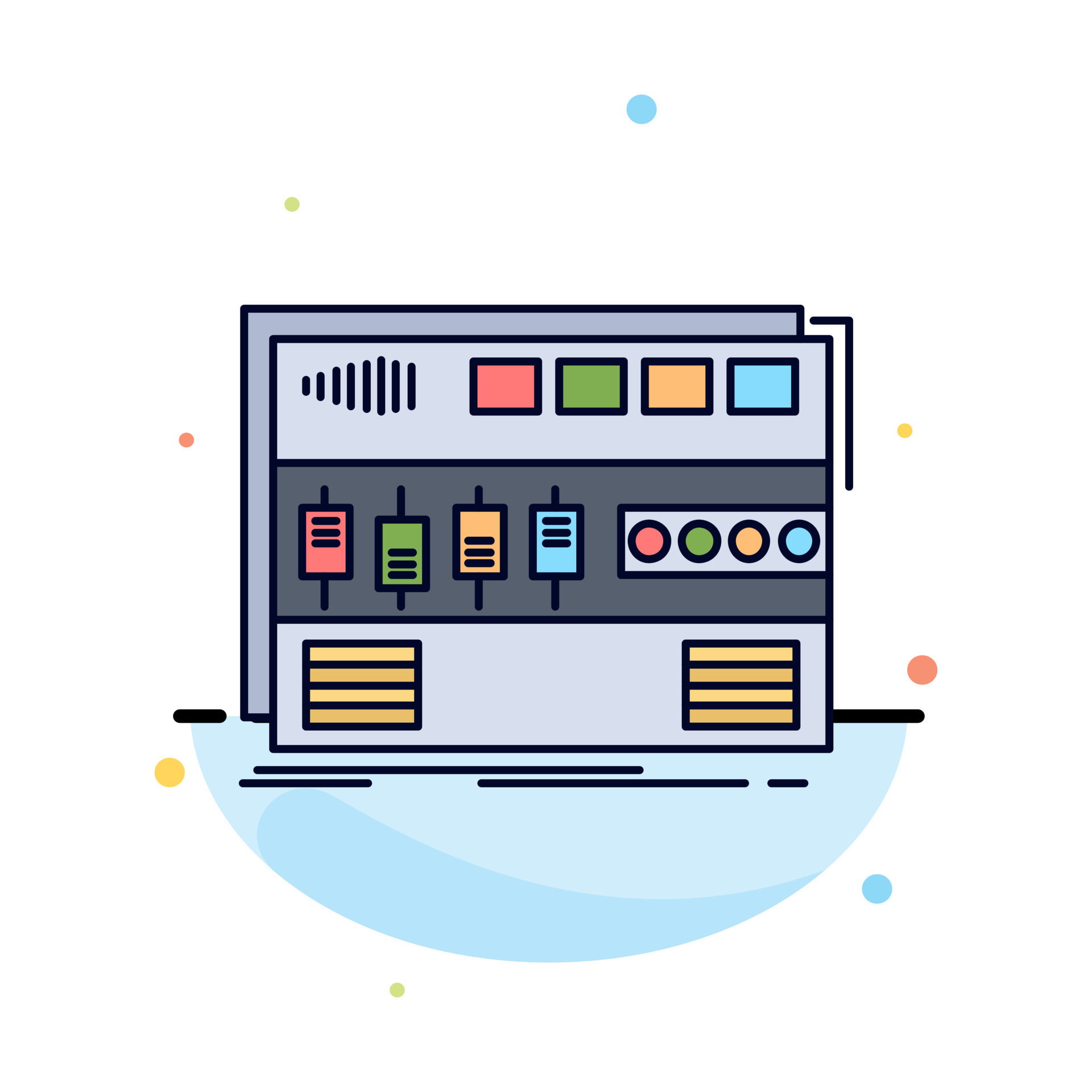 Audio mastering module rackmount sound Flat Color Icon Vector 18032843 ... Audio mastering module rackmount sound Flat Color Icon Vector 18032843 ...