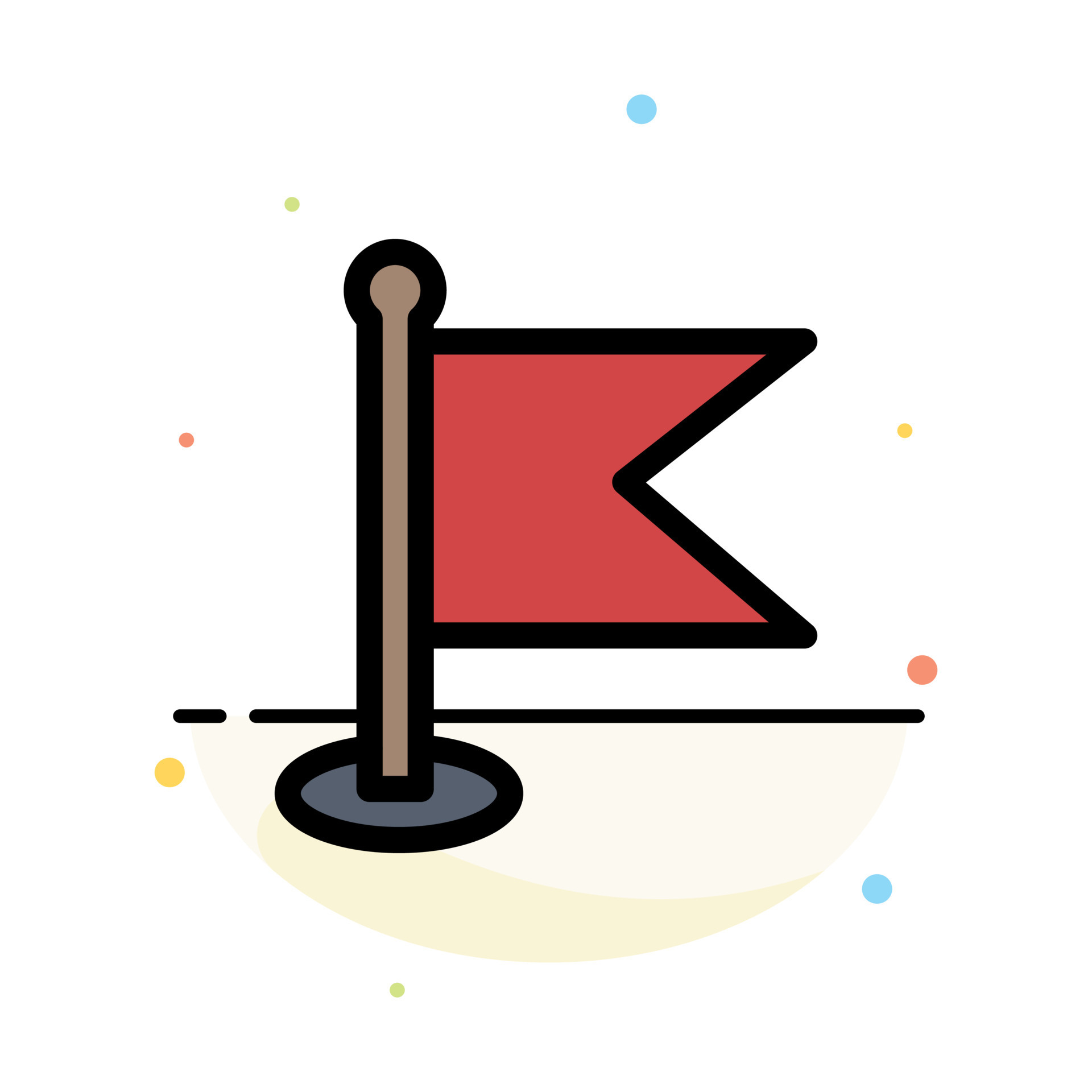 Flag Location Map World Abstract Flat Color Icon Template 18033374