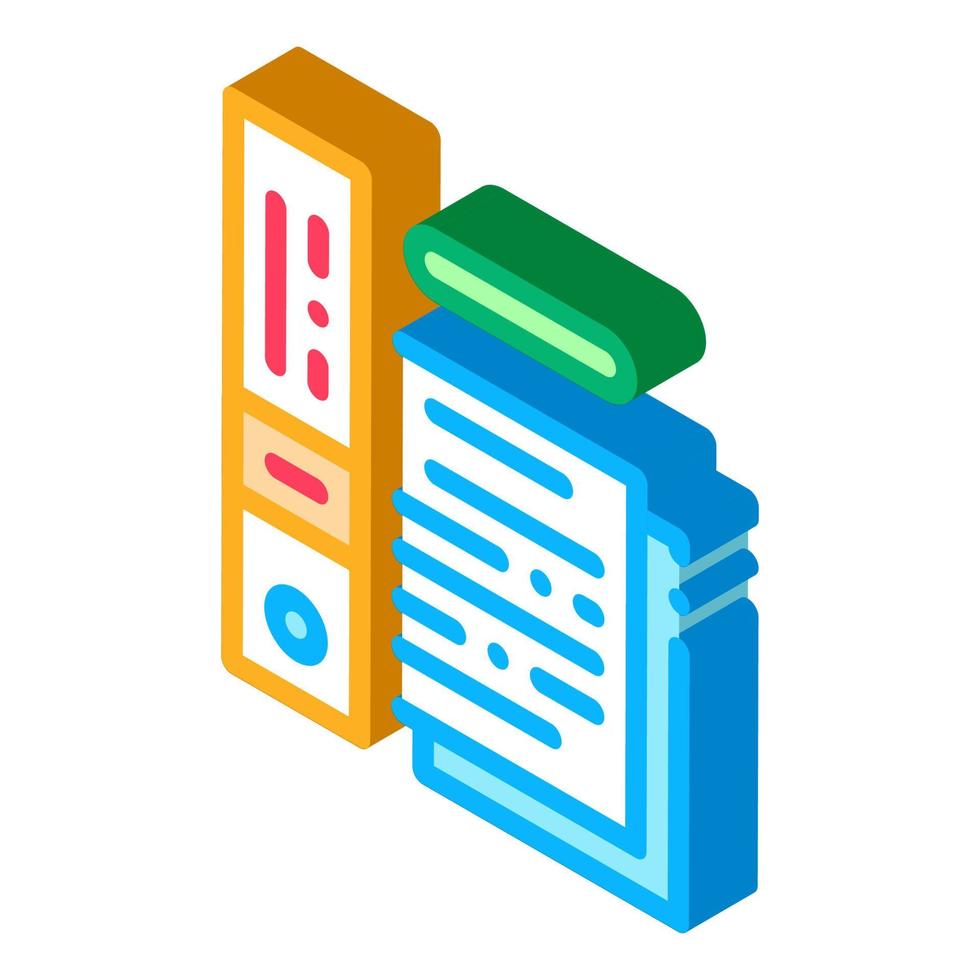 Electronic Documentation Of Audit Isometric Icon Vector Illustration