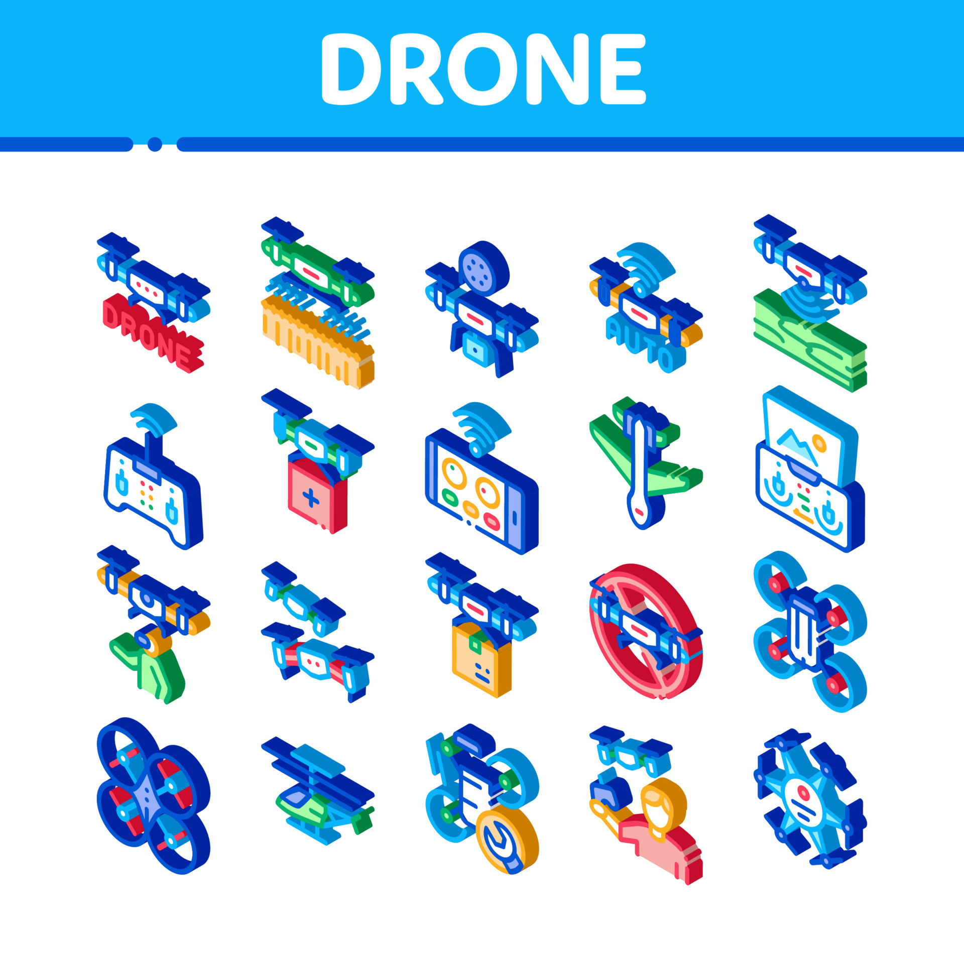 Drone Fly Quadrocopter Isometric Icons Set Vector 18034928 Vector Art ... Drone Fly Quadrocopter Isometric Icons Set Vector 18034928 Vector Art ...