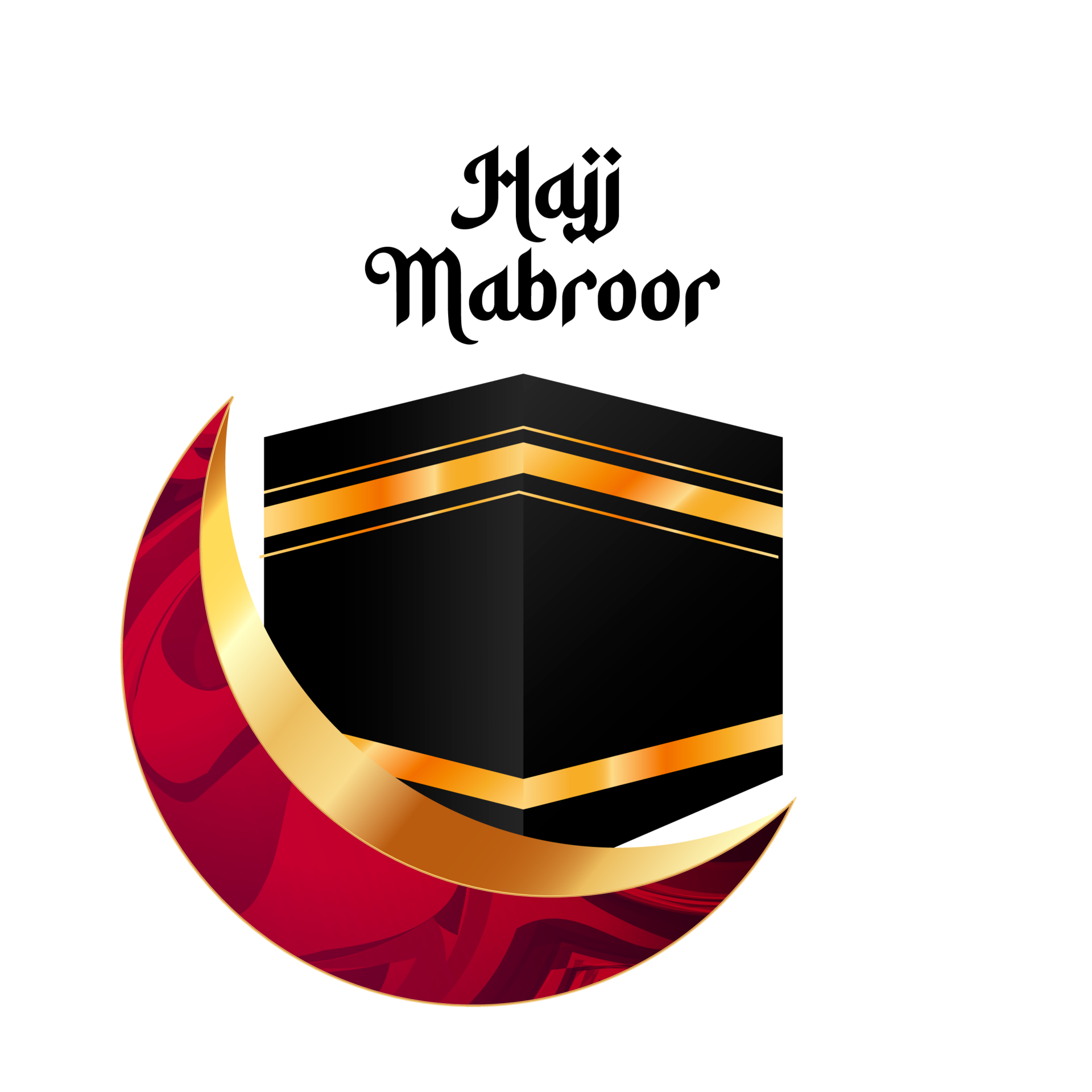 Islamic Hajj Mabroor Design Simple Style With Kaaba 18106787 Png