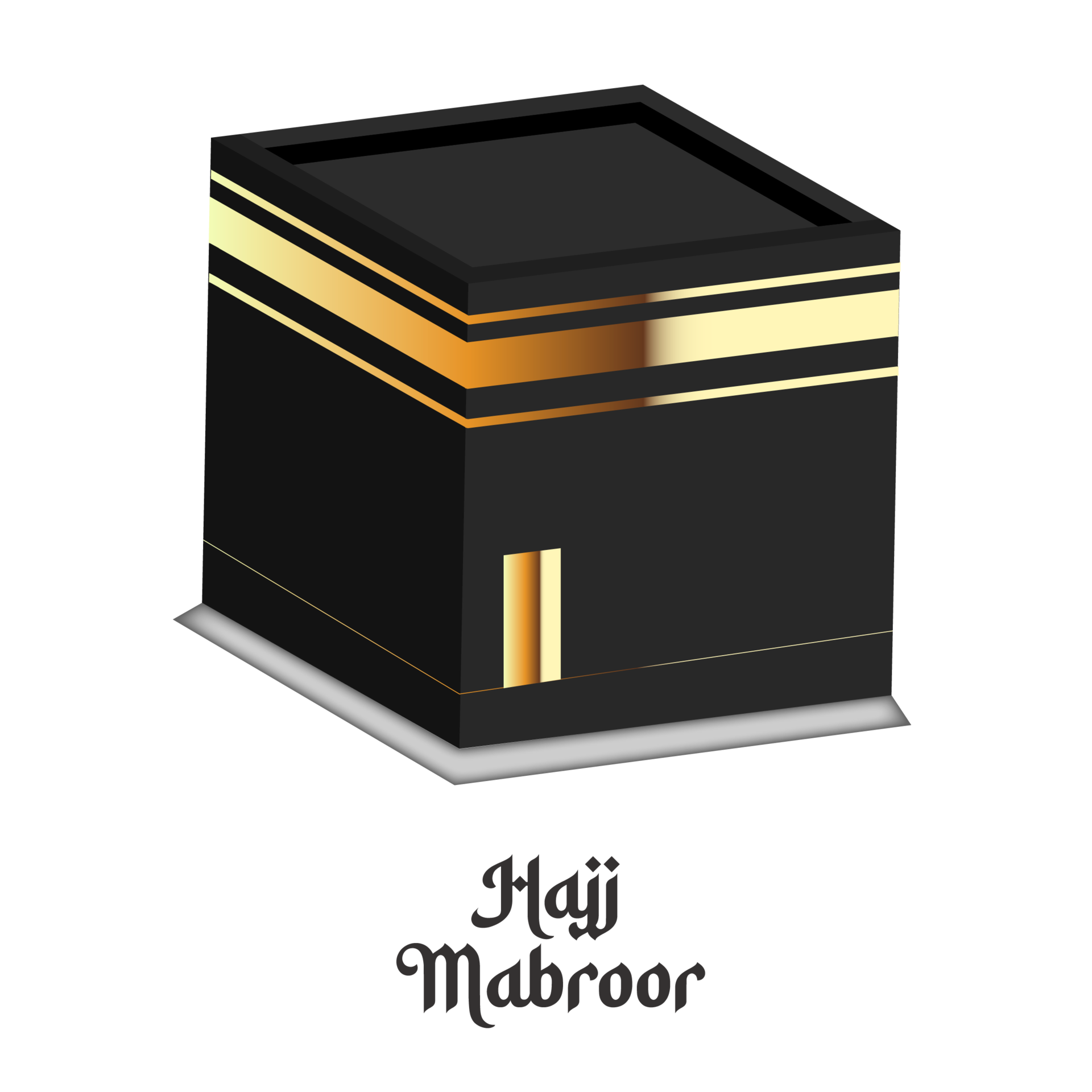 Islamic Hajj Mabroor Design Simple Style With Kaaba 18106930 Png