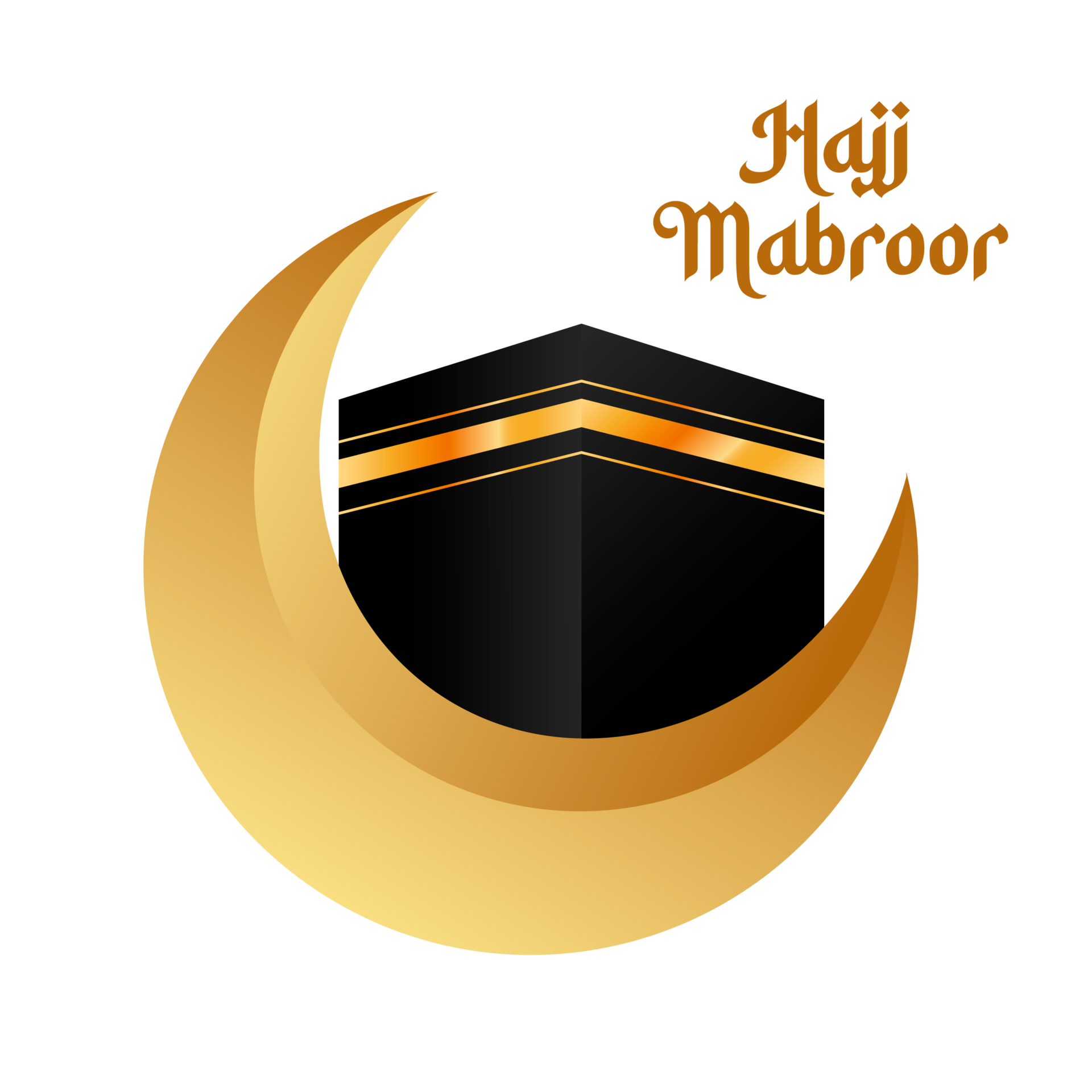 Islamic Hajj Mabroor Design Simple Style With Kaaba 18107099 Png