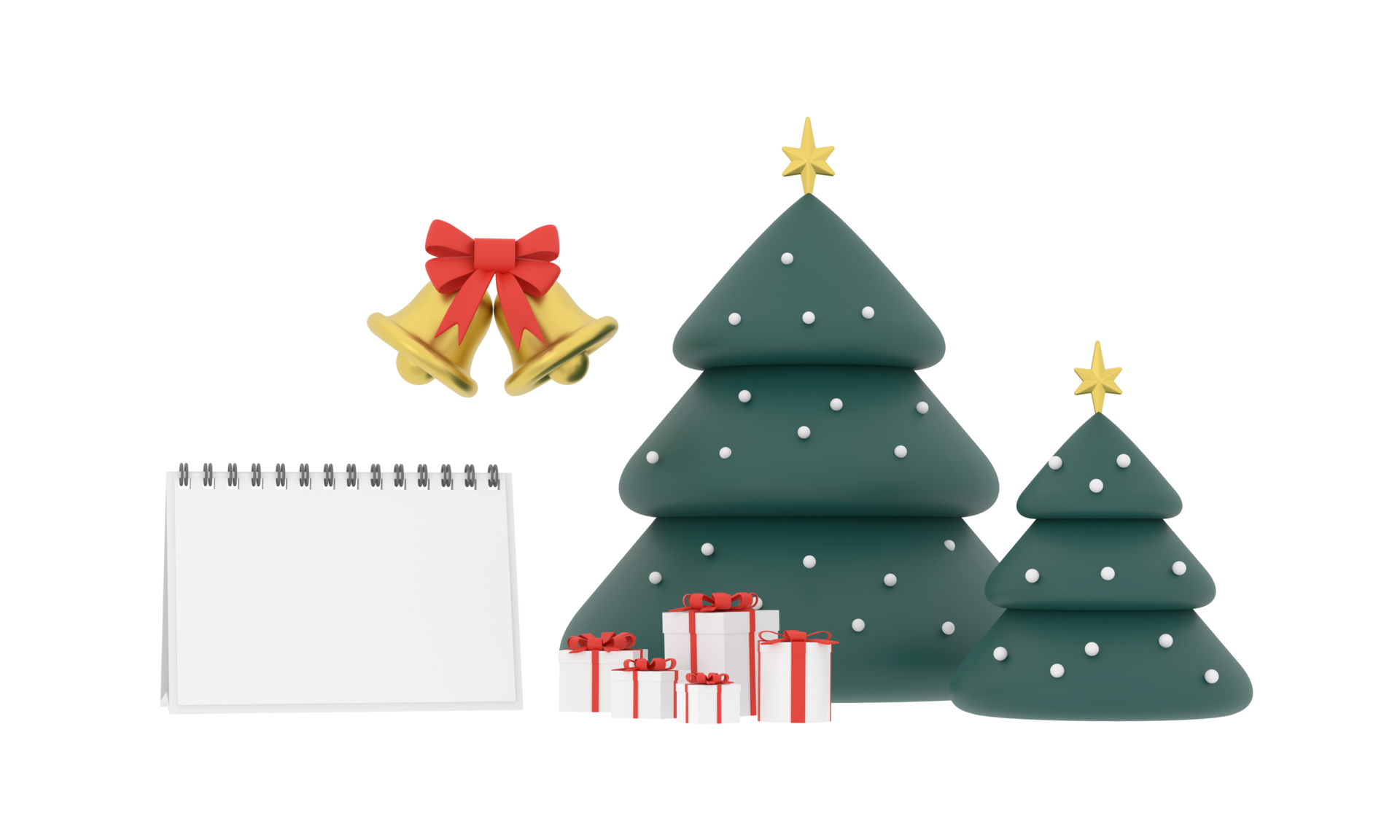 3d New Year Calendar Merry Christmas And Happy New Year Christmas Tree And T 18107133 Png