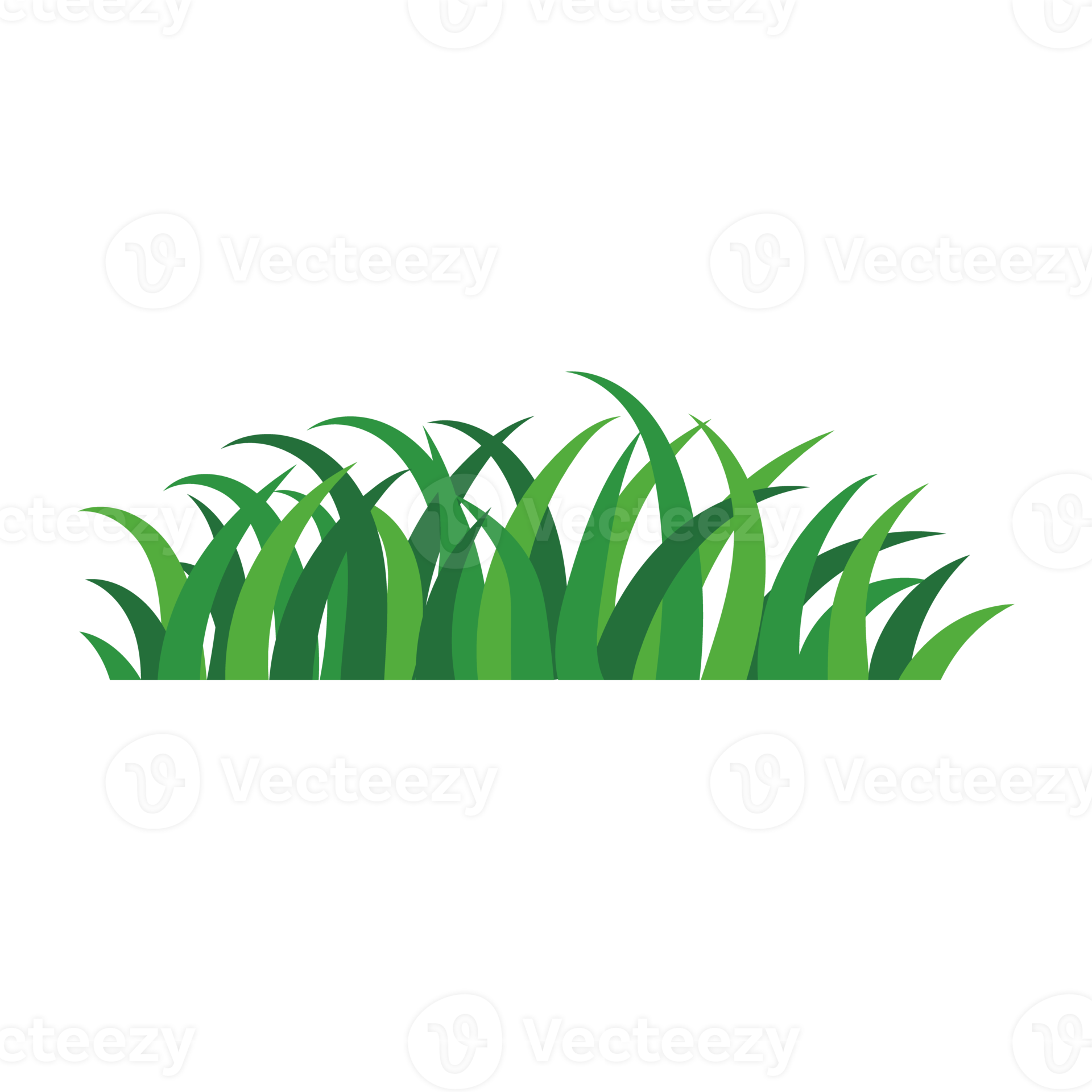 Natural Green Grass Bushes Decorate Environmental Ecology Cartoon Scene 18133060 Png