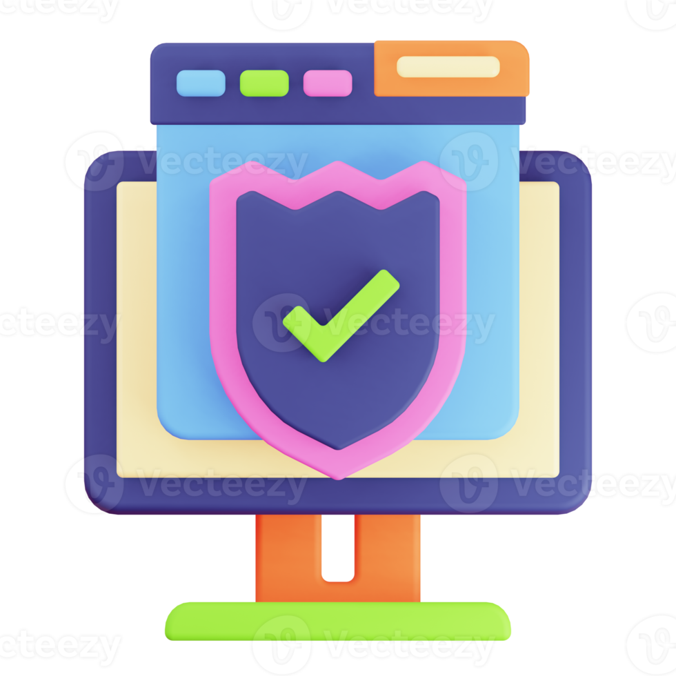 3D Render Monitor and Browser Shield Checklist Icon 18134205 PNG 3D Render Monitor and Browser Shield Checklist Icon 18134205 PNG