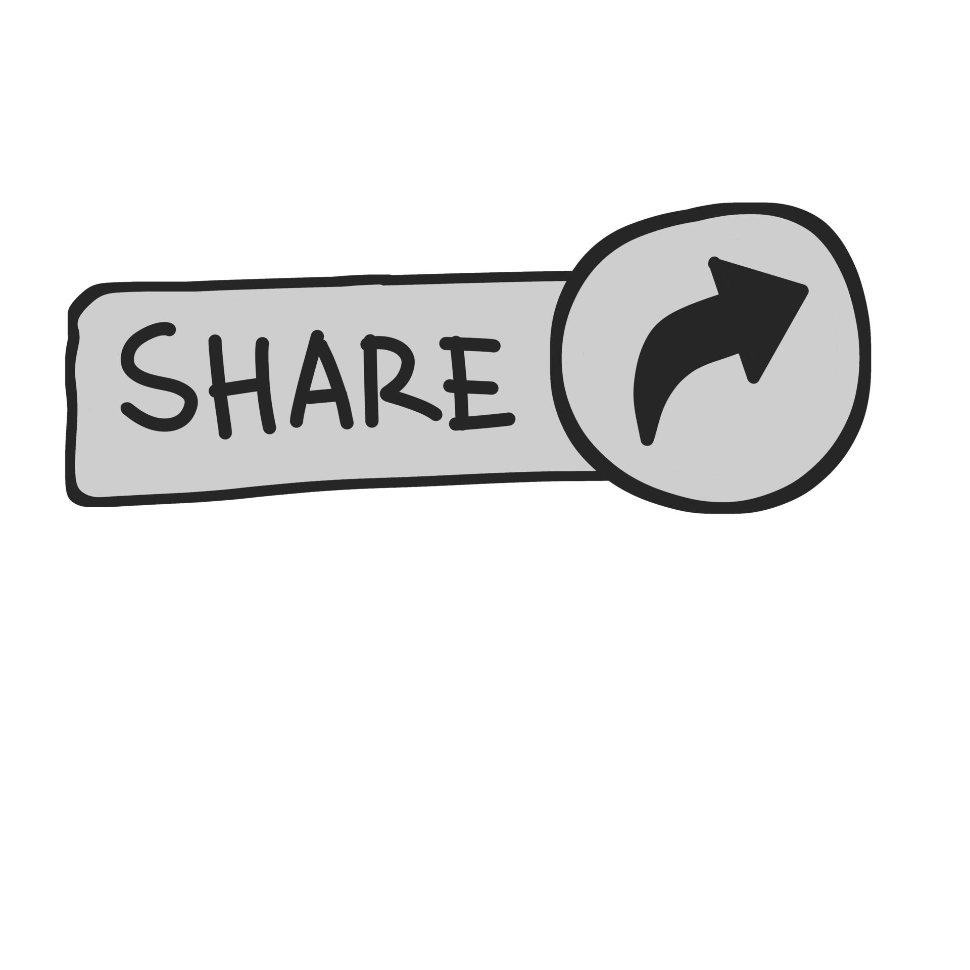 Handwritten social media share icon 18243877 PNG