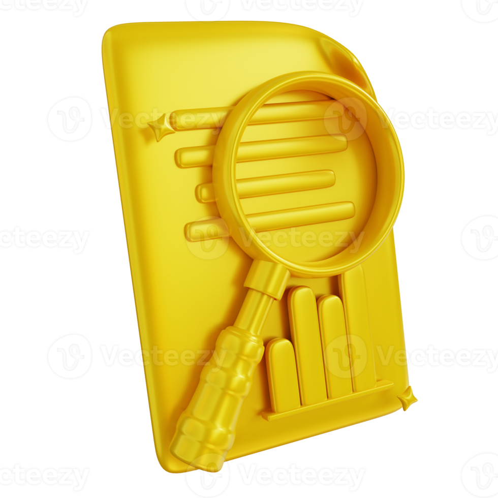 3d illustration golden data analysis document 18244266 PNG 3d illustration golden data analysis document 18244266 PNG