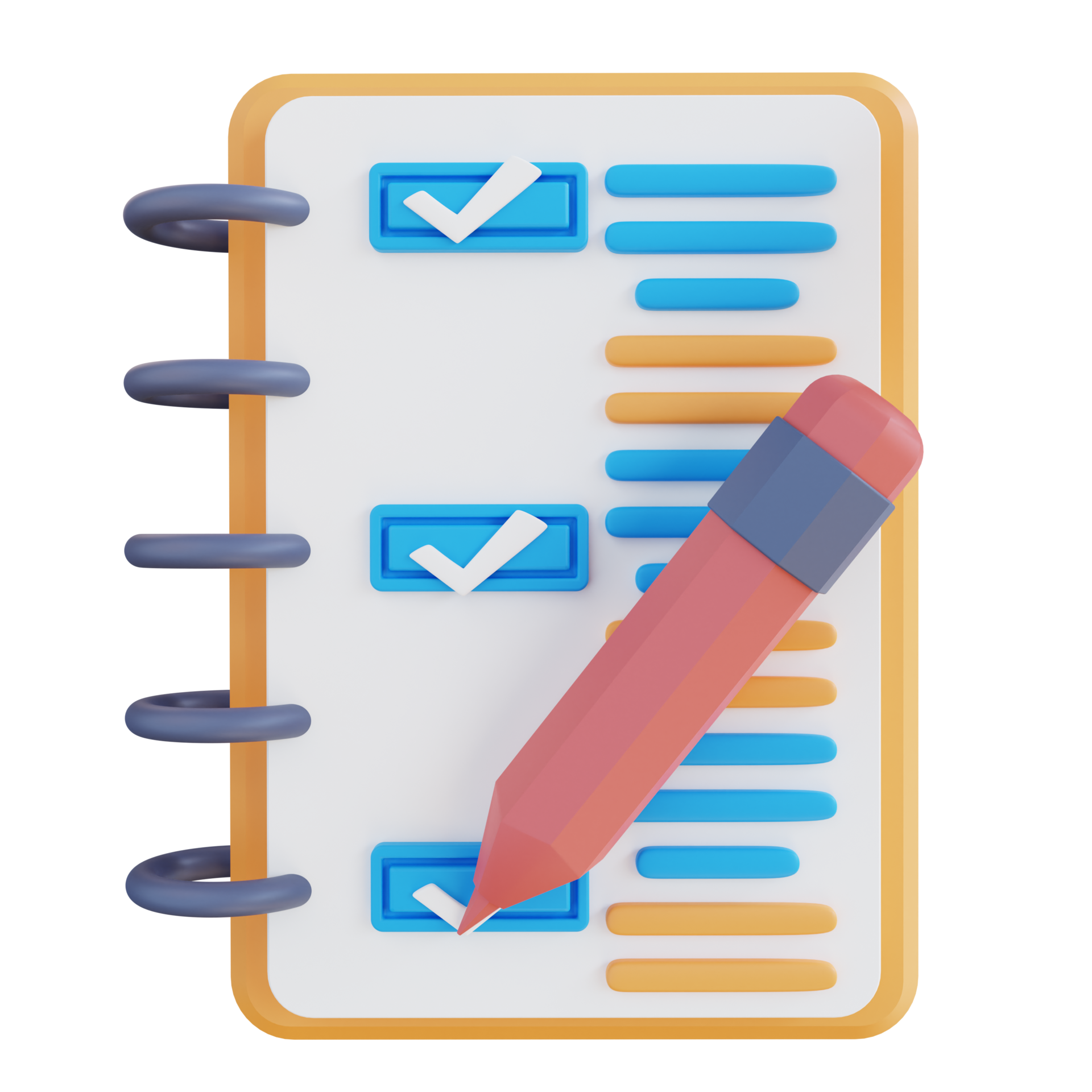 3d illustration writing to do list 18244606 PNG