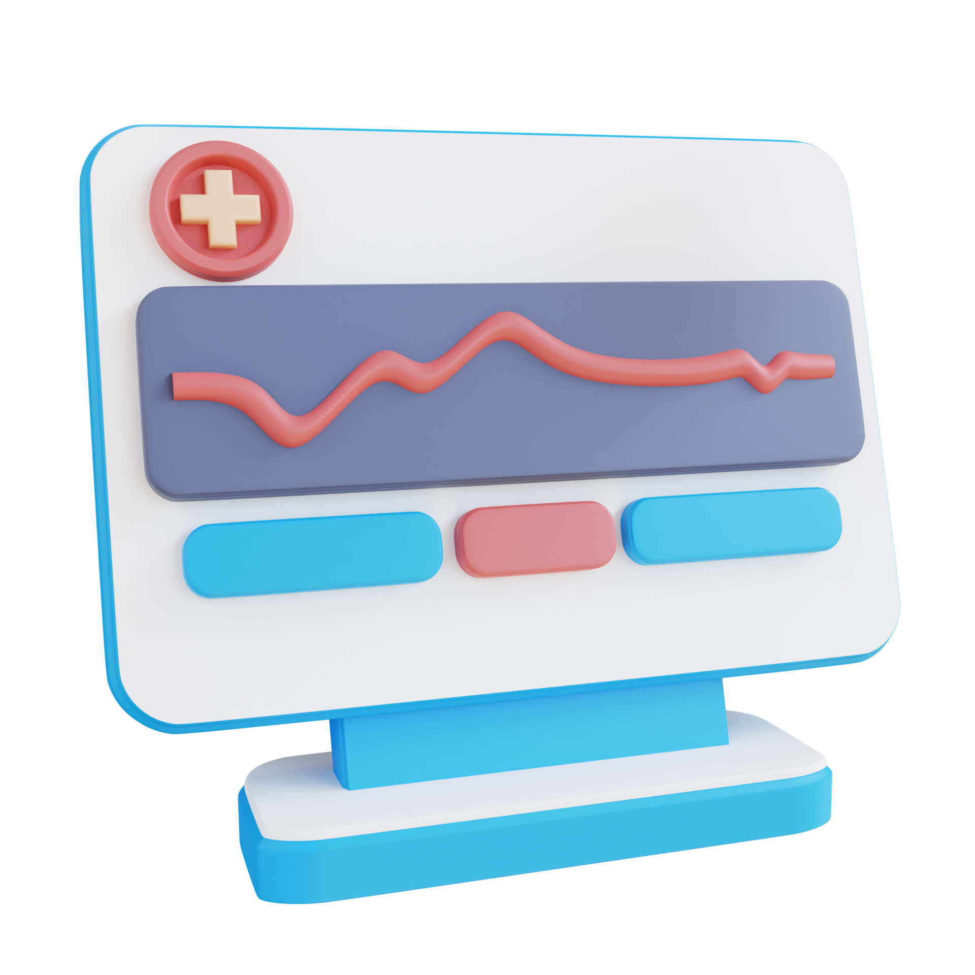 3d illustration of heart health check monitor 18244608 PNG 3d illustration of heart health check monitor 18244608 PNG