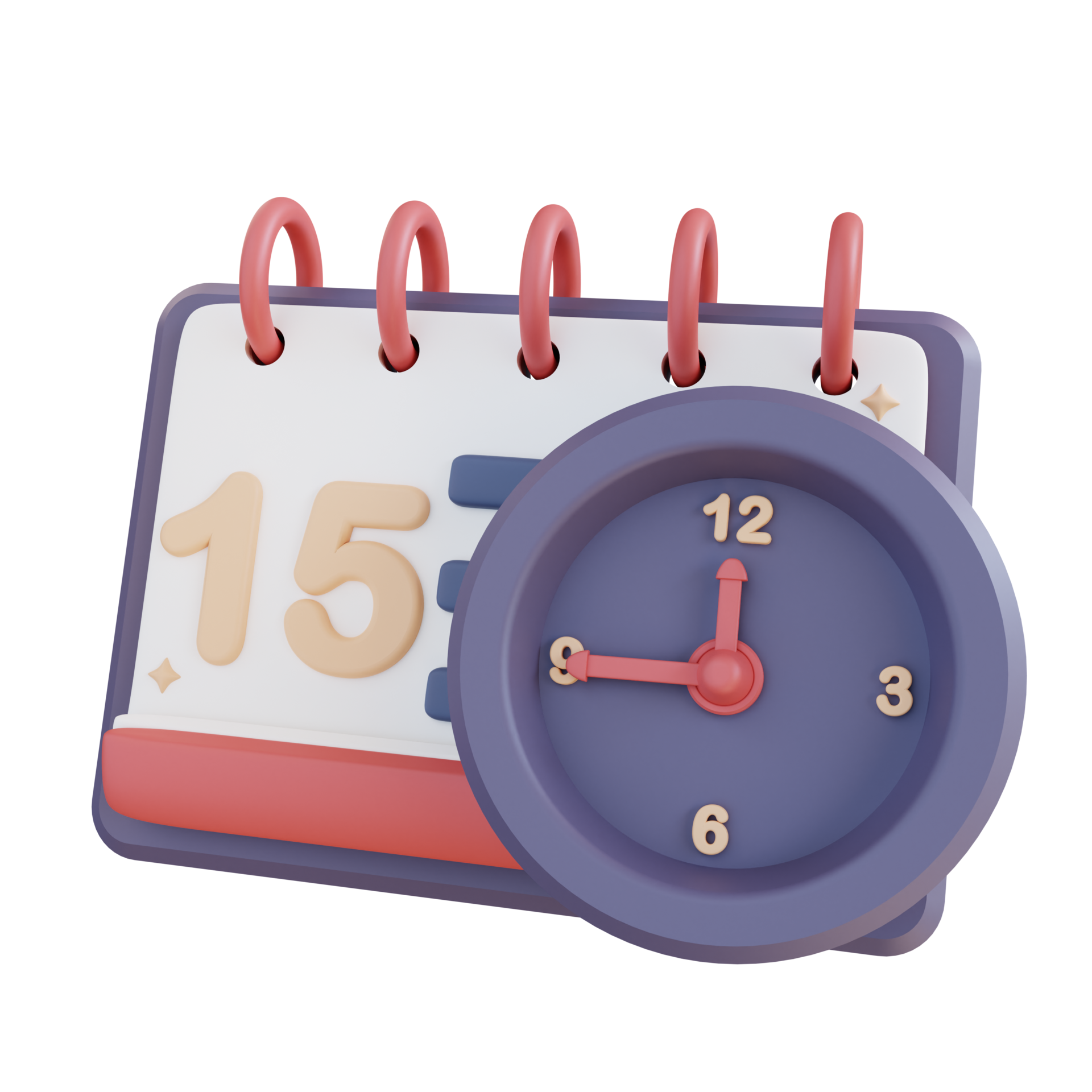 3D Illustration Time And Calendar Schedule 18244832 PNG 3D Illustration Time And Calendar Schedule 18244832 PNG