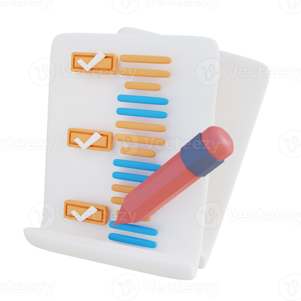 3d illustration writing schedule 18244842 PNG 3d illustration writing schedule 18244842 PNG