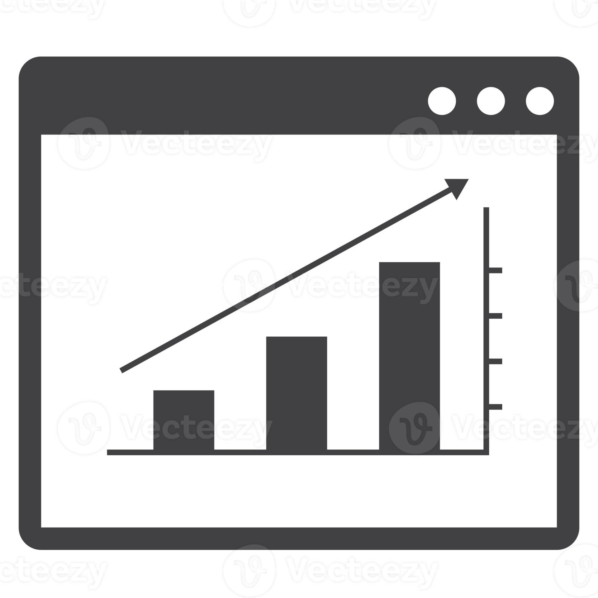 tablet computer web browser with graph 18245827 PNG