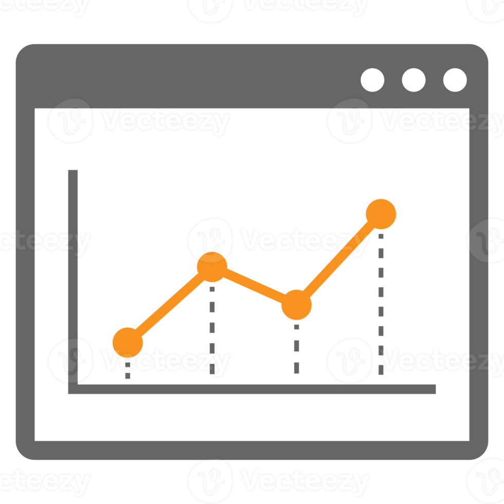 Browser and graph chart solid icon 18245963 PNG