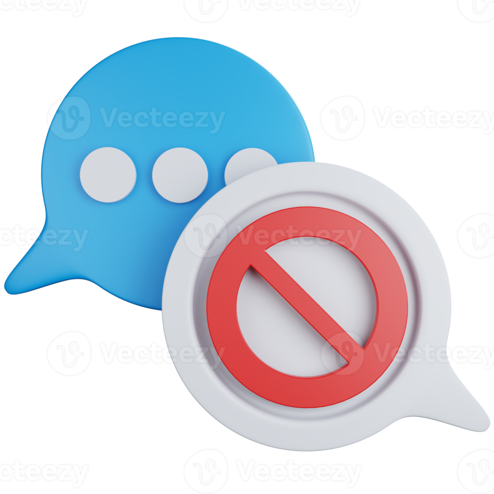 3d rendering Bubble messages are blocked isolated 18249855 PNG 3d rendering Bubble messages are blocked isolated 18249855 PNG