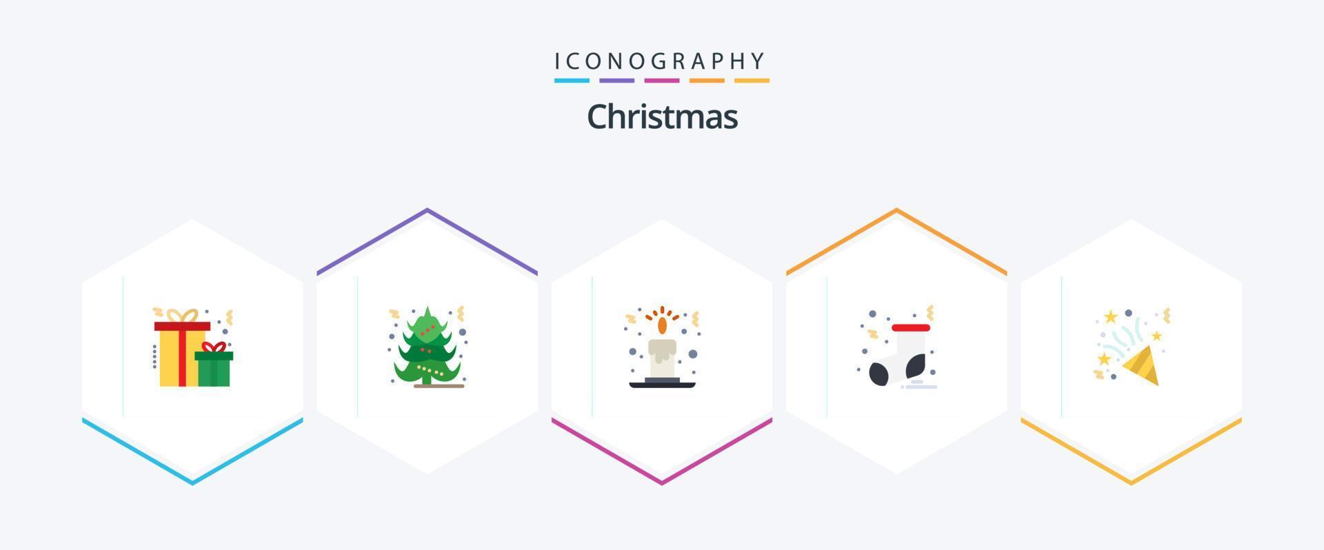 Christmas 25 Flat icon pack including . . candle light. star. christmas ...