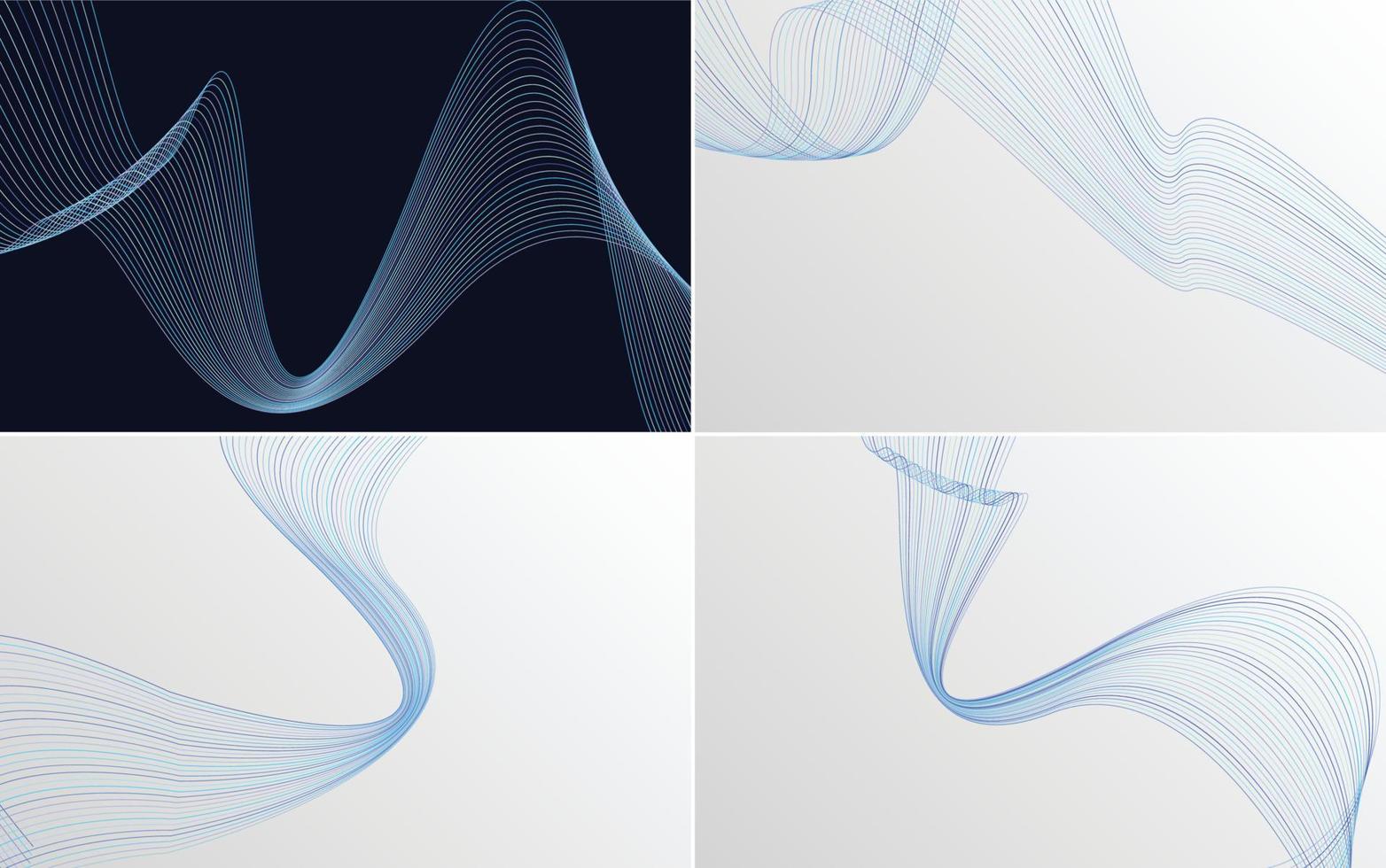 Collection of geometric minimal lines pattern set 18253290 Vector Art ...