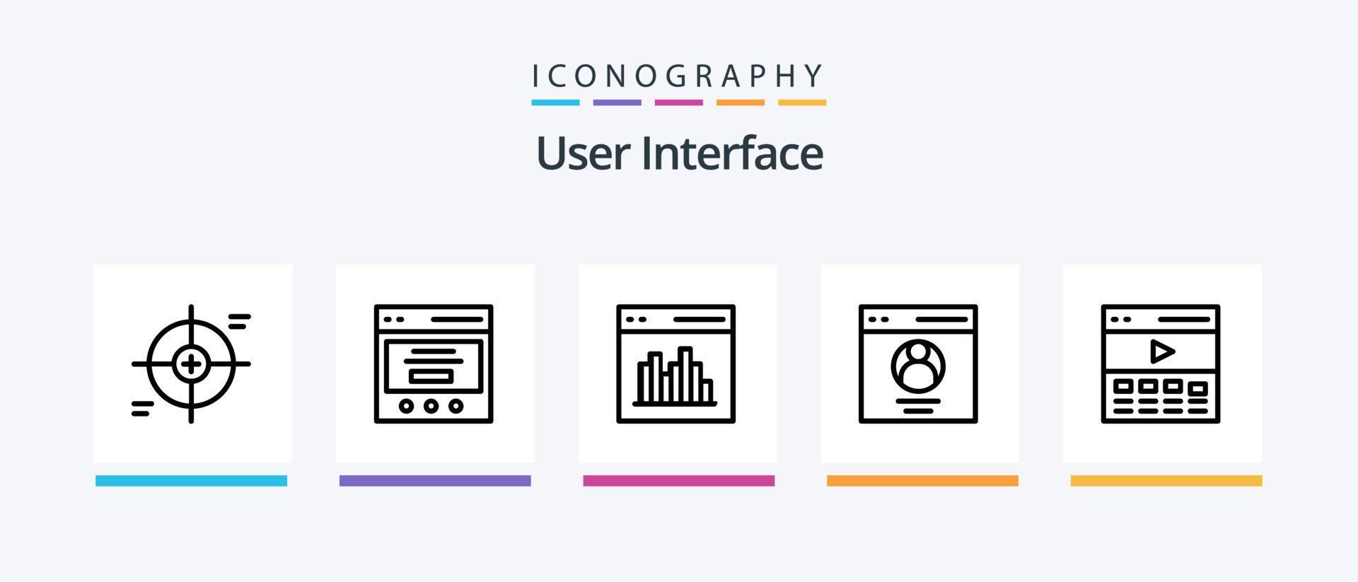 User Interface Line 5 Icon Pack Including interface. communication. sidebar. columns. user ...
