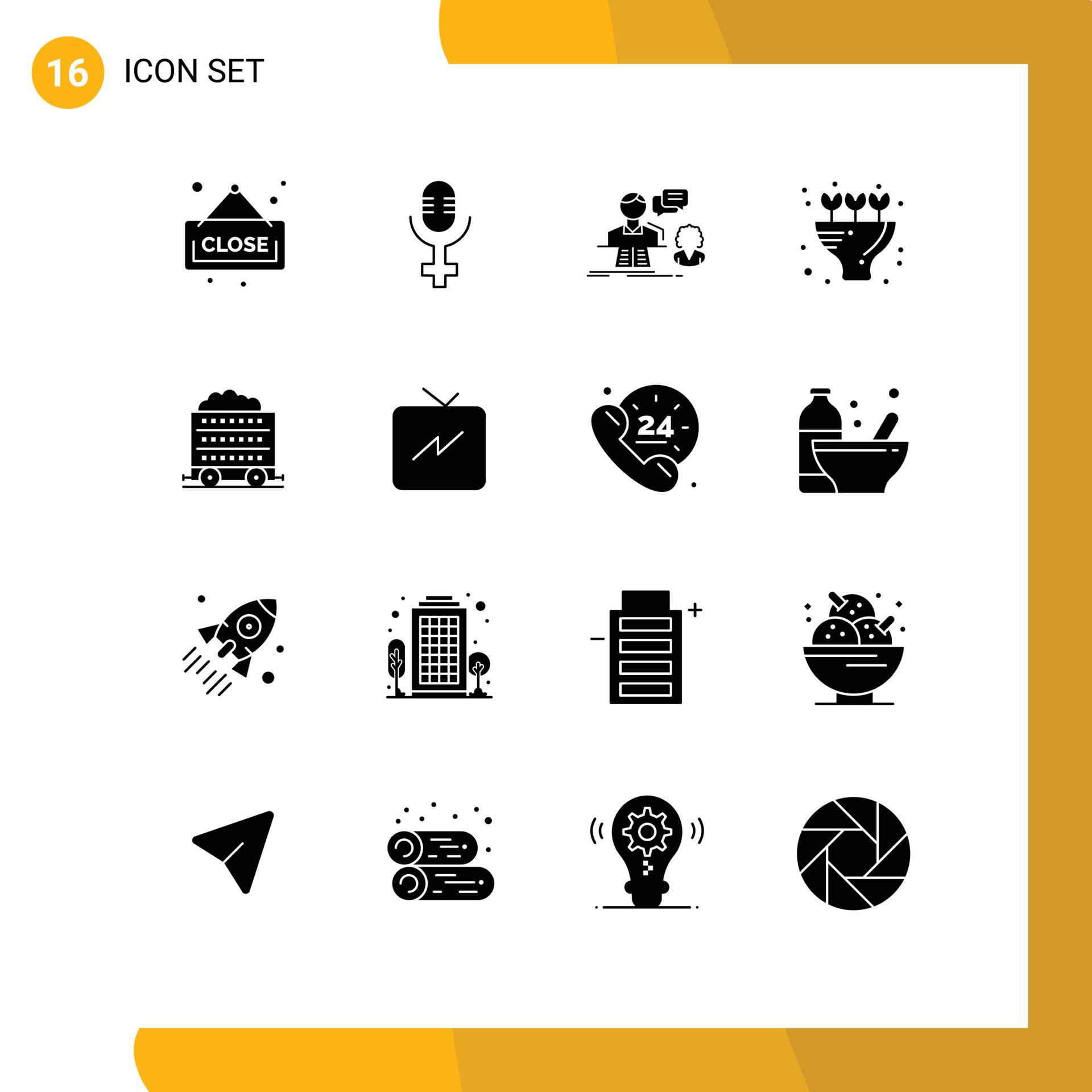 Set Of 16 Modern Ui Icons Symbols Signs For Twitter Construction Contact Barrow Present Editable