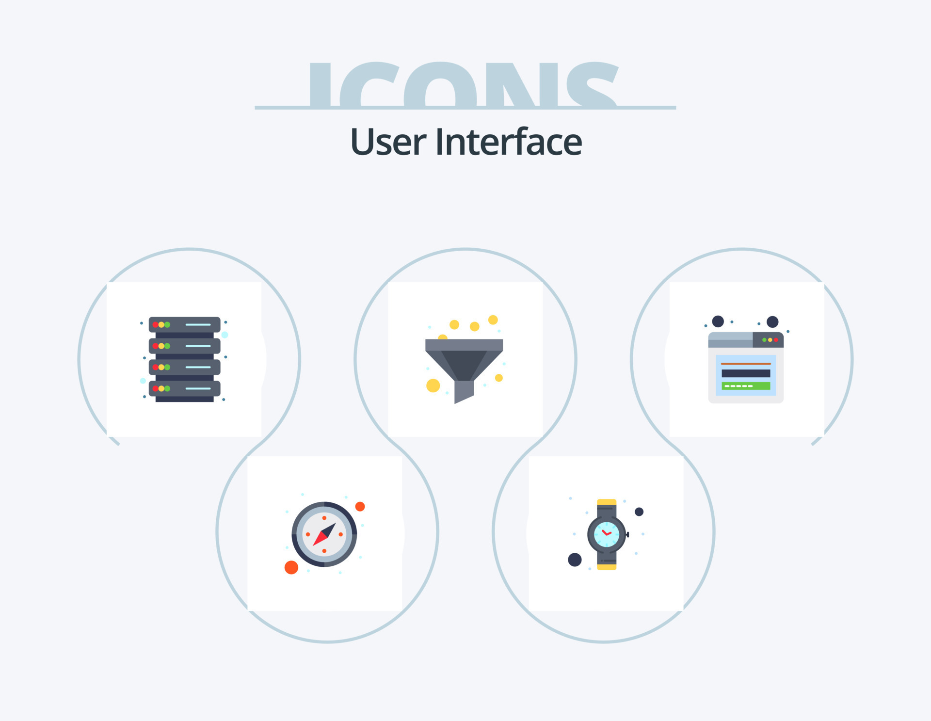 User Interface Flat Icon Pack 5 Icon Design. . web. server. page ...