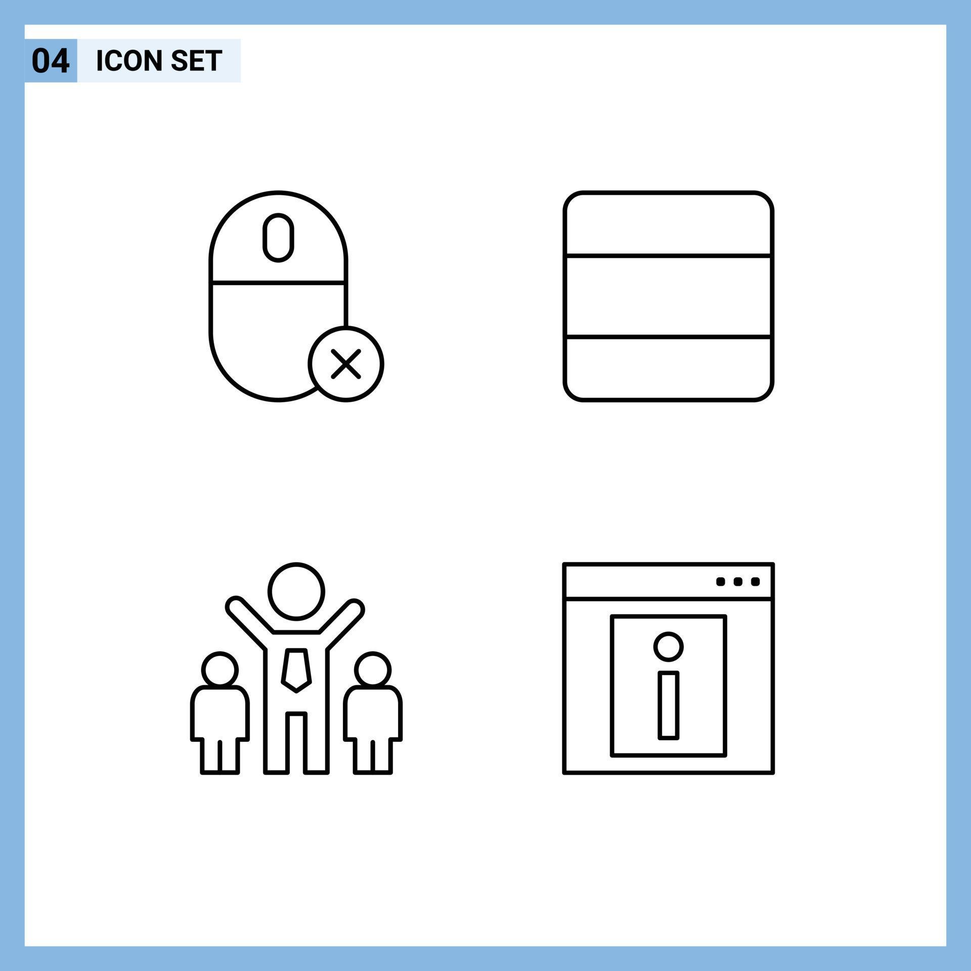 Line Pack of 4 Universal Symbols of computers company hardware layout ...