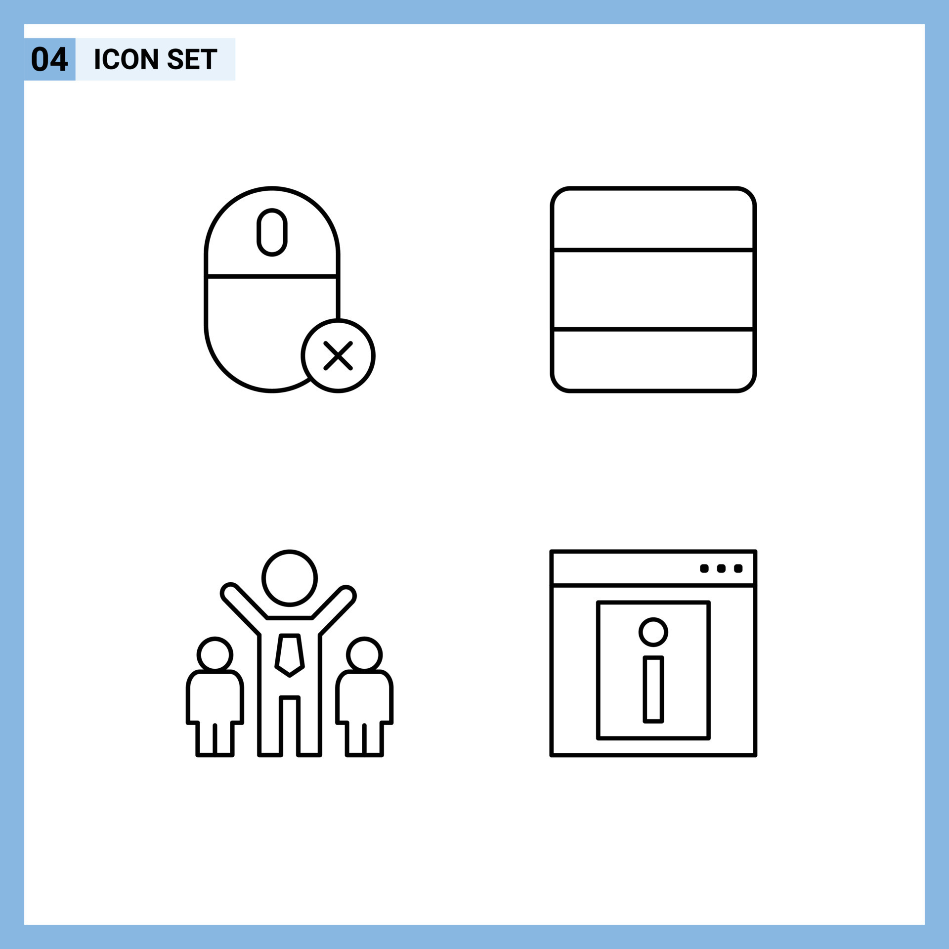 Line Pack of 4 Universal Symbols of computers company hardware layout ...