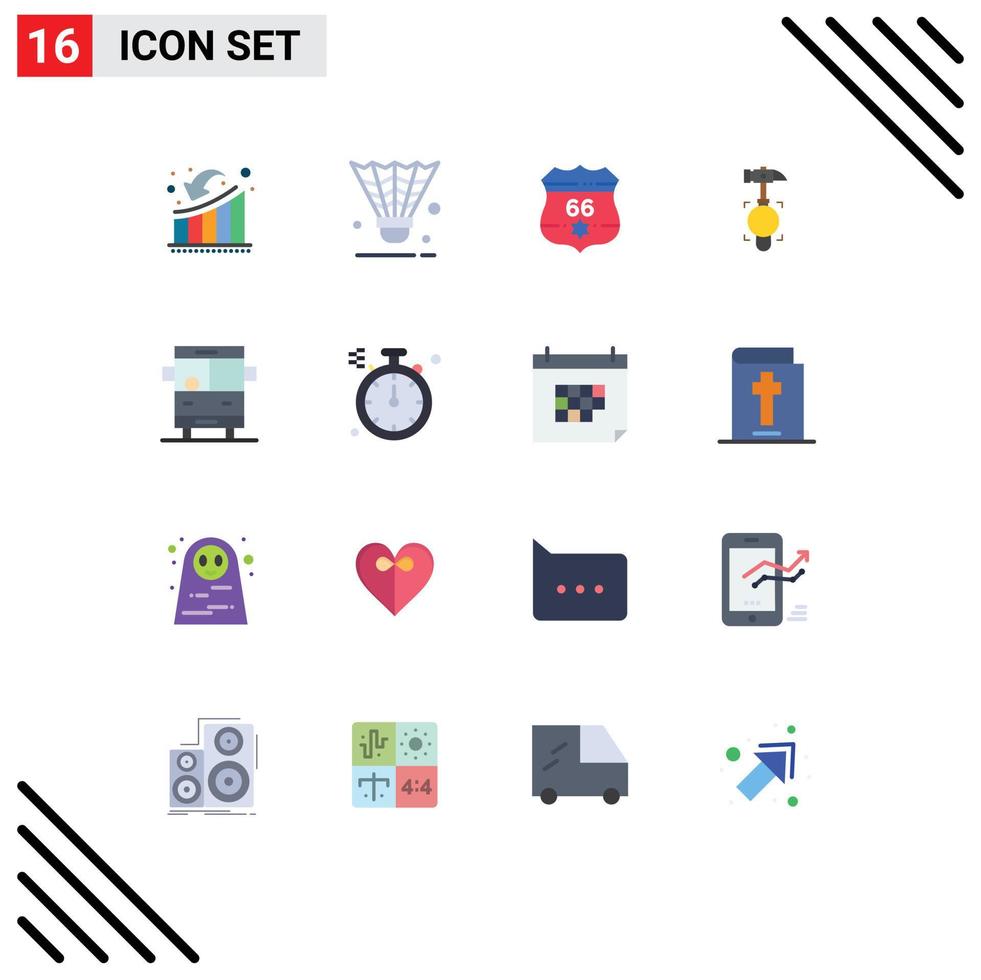 16 Universal Flat Colors Set For Web And Mobile Applications Tool Crash