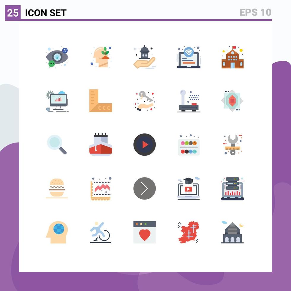 Stock Vector Icon Pack of 25 Line Signs and Symbols for building laptop ...