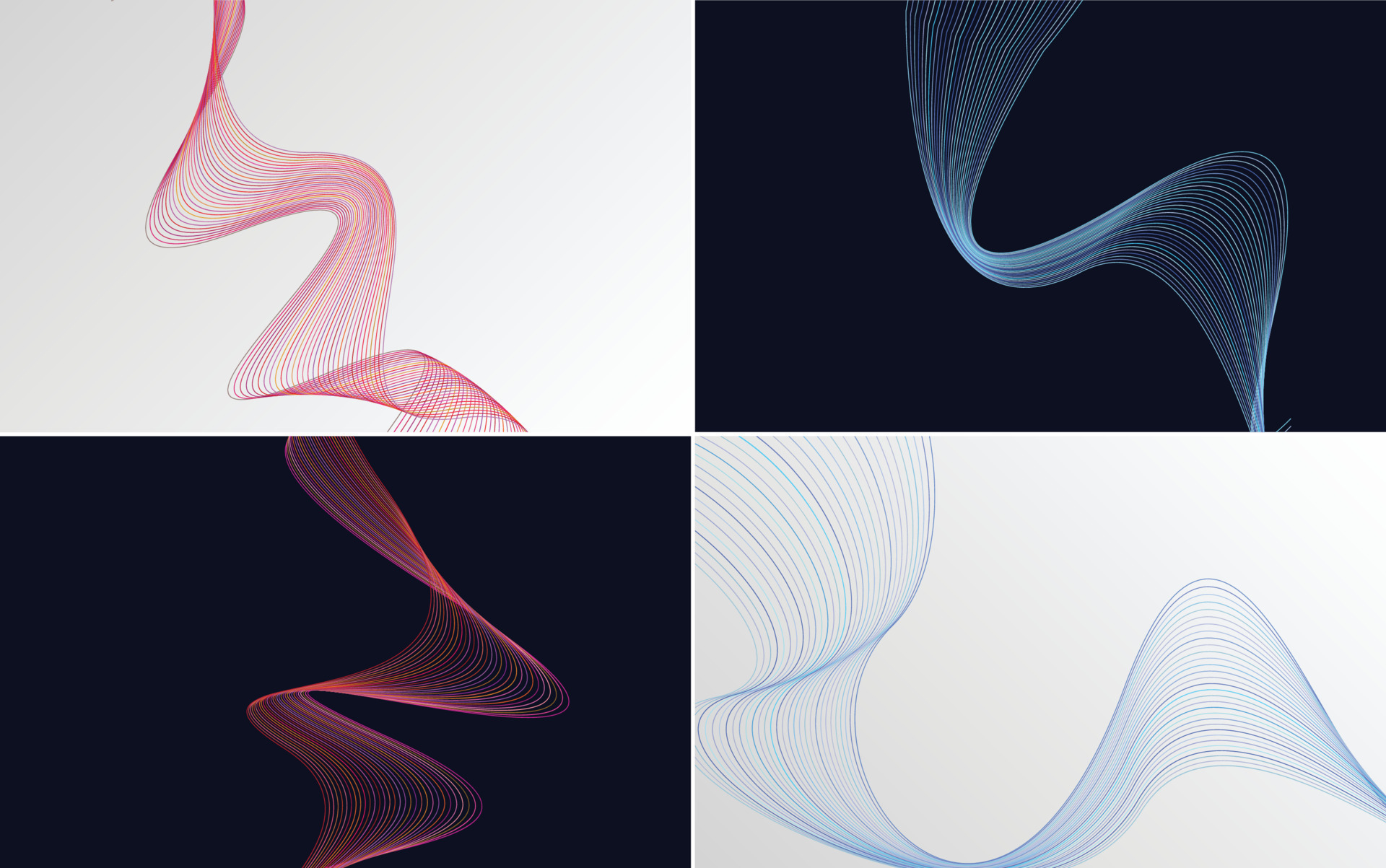 Modern wave curve abstract vector backgrounds for a modern and ...