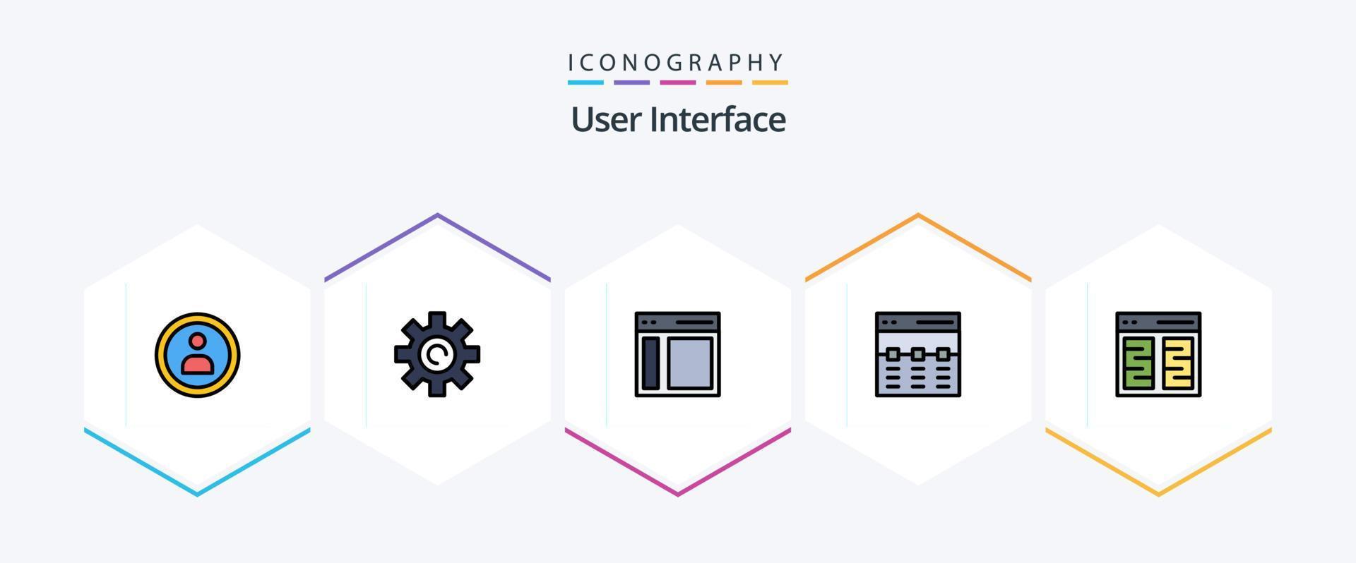 User Interface 25 FilledLine icon pack including interface. hero. communication. header. user ...