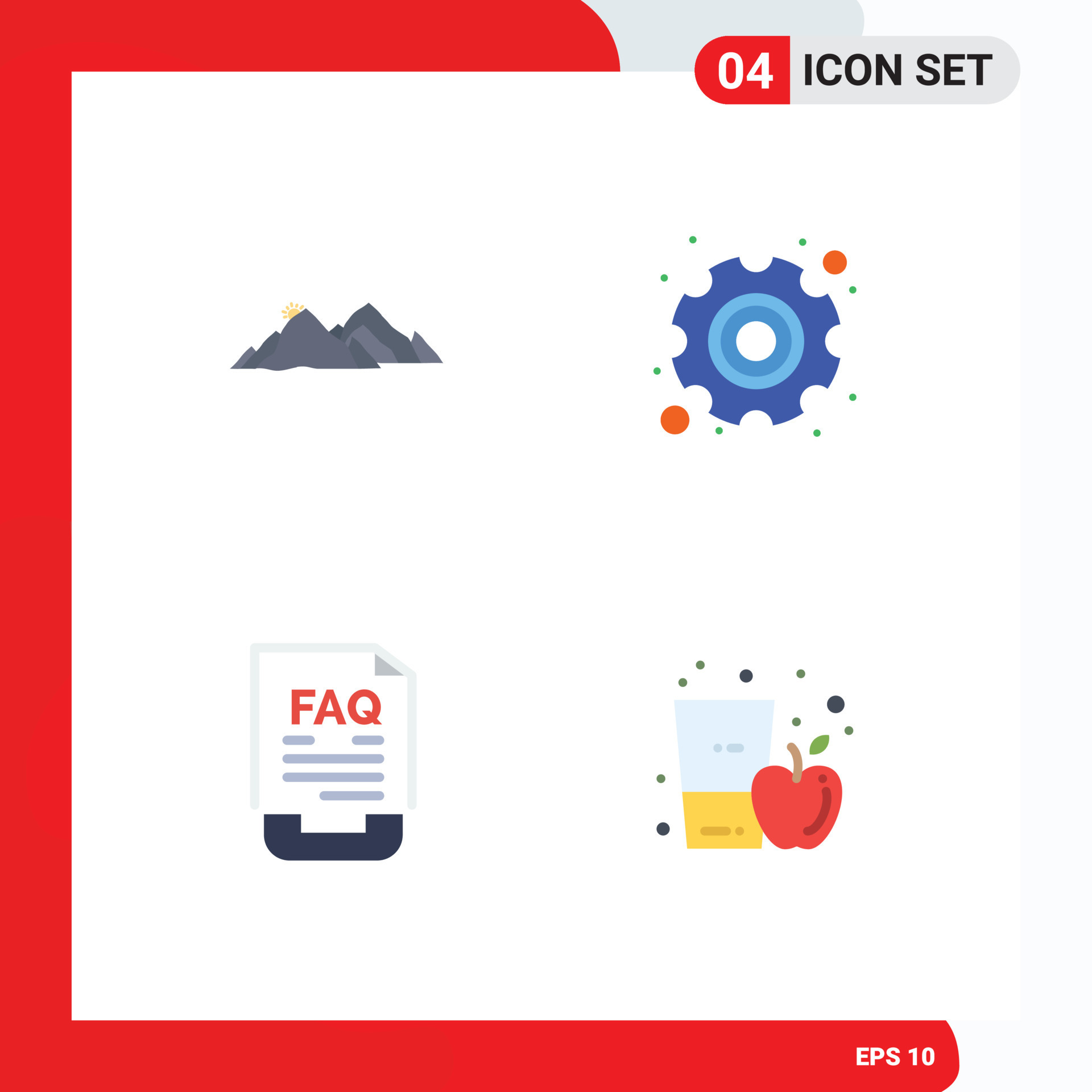 4 Creative Icons Modern Signs and Symbols of mountain communication ...