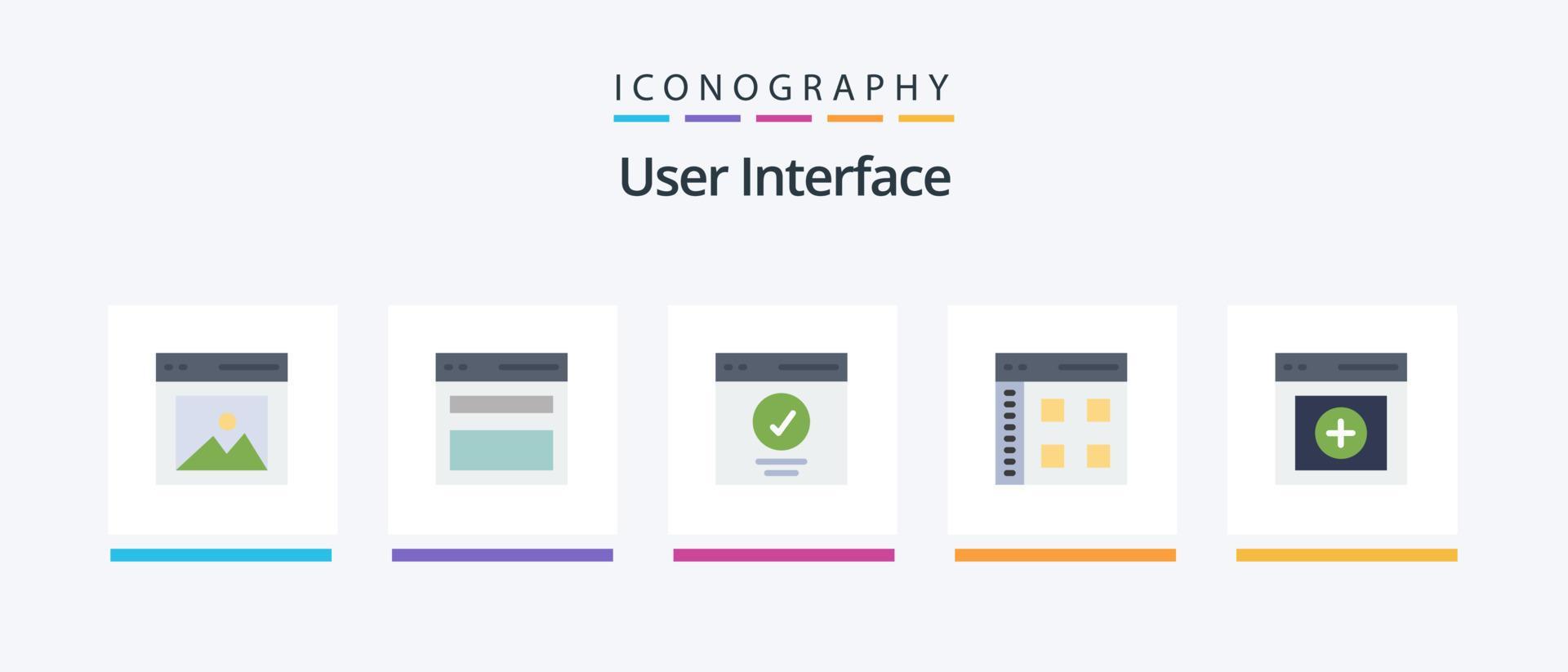 User Interface Flat 5 Icon Pack Including interface. app. user. user. message. Creative Icons ...