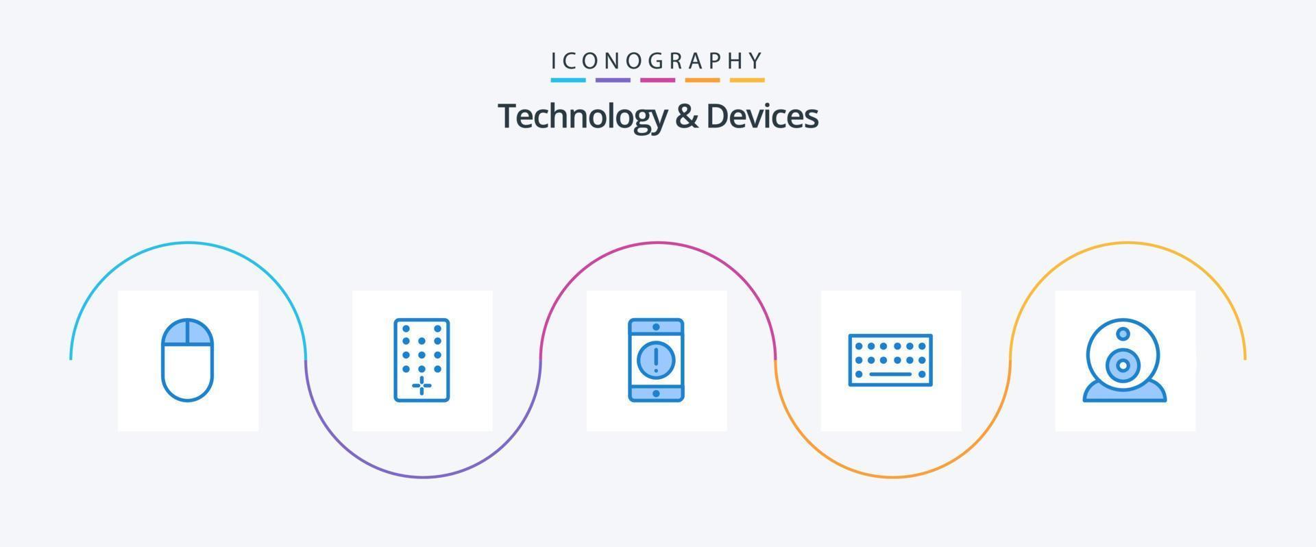 Devices Blue 5 Icon Pack Including . webcam. error. surveillance. type 18277837 Vector Art at ...